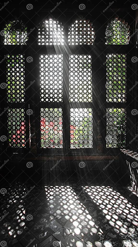 Patterned Shadows Cast by a Window Stock Image - Image of shadow, artsy ...