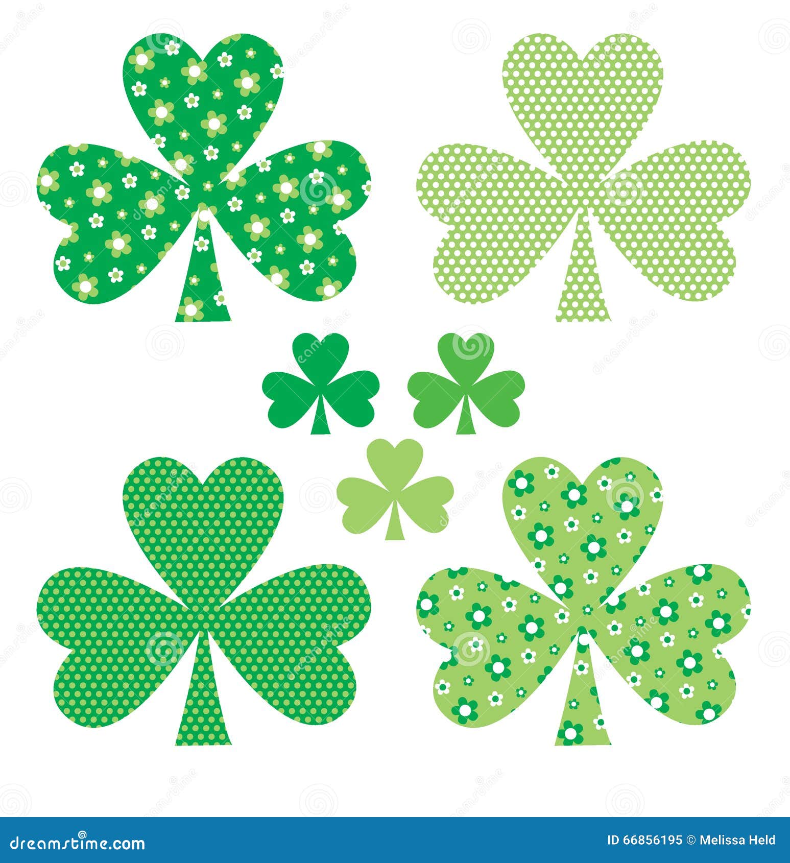 Patterned Shamrocks Stock Illustration Illustration Of Clover 66856195
