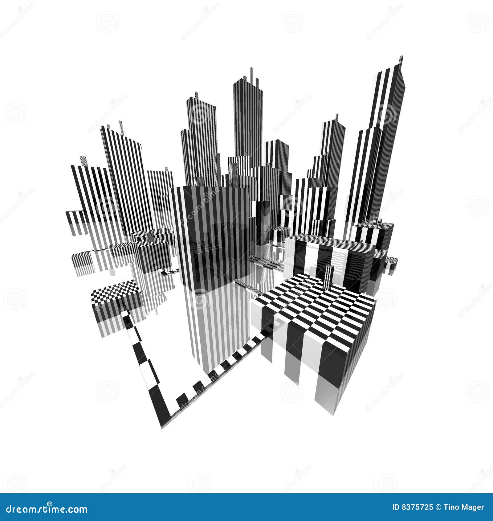Patterned skyline stock illustration. Illustration of gray - 8375725