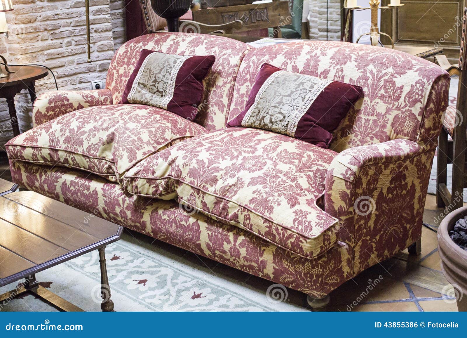 Patterned sofa stock photo. Image of color, luxury, chair - 43855386