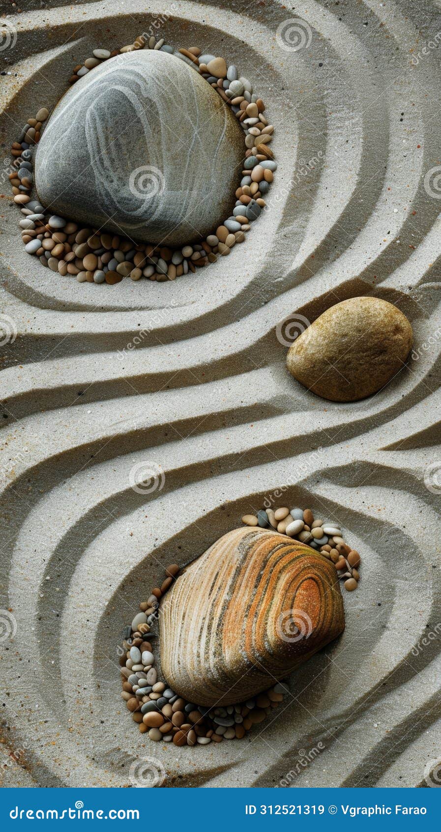 Patterned Stones with Concentric Sand Ripples Stock Image - Image of simplicity, geology: 312521319