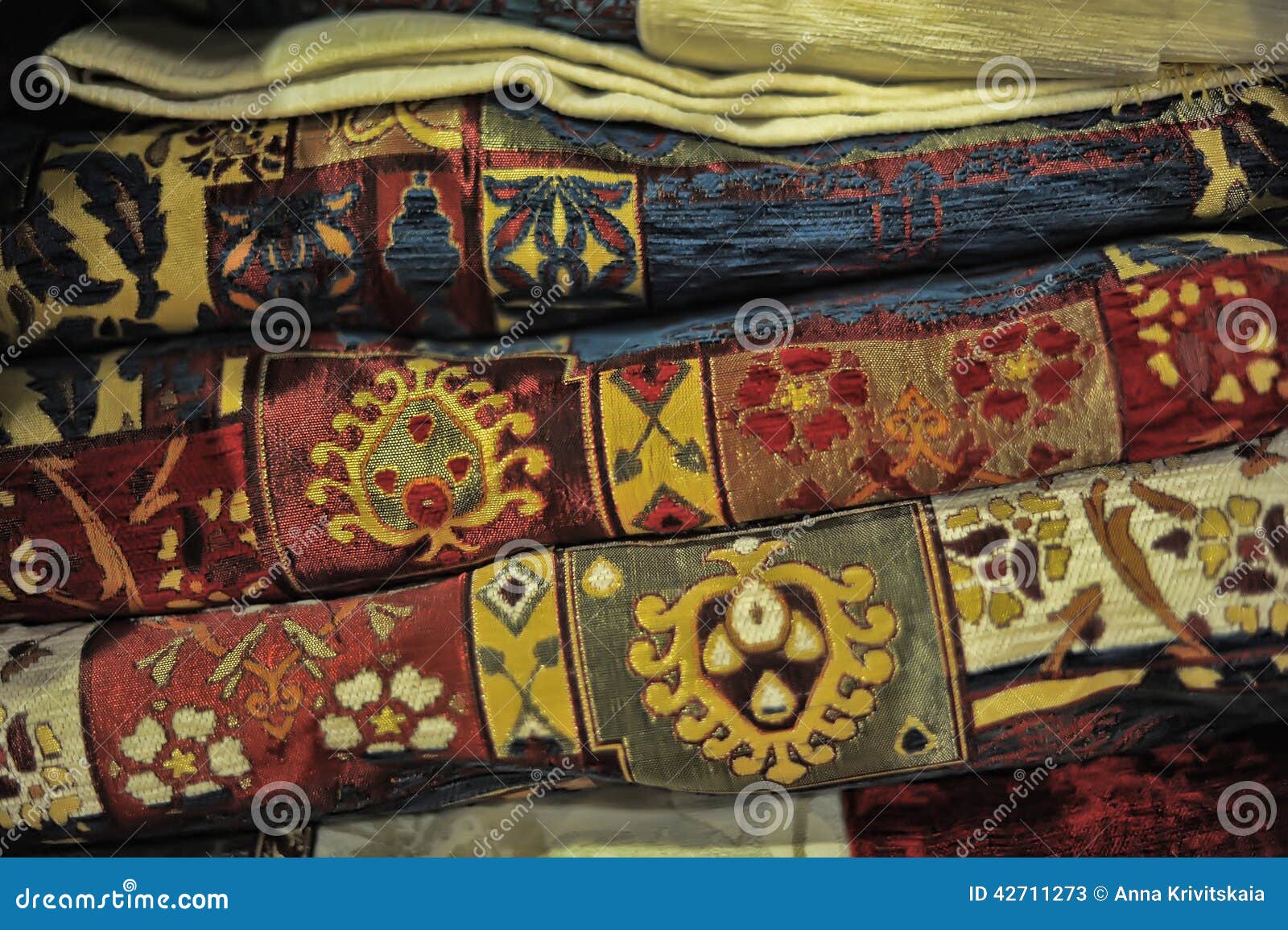 Patterned Turkish fabric stock image. Image of fabrics - 42711273