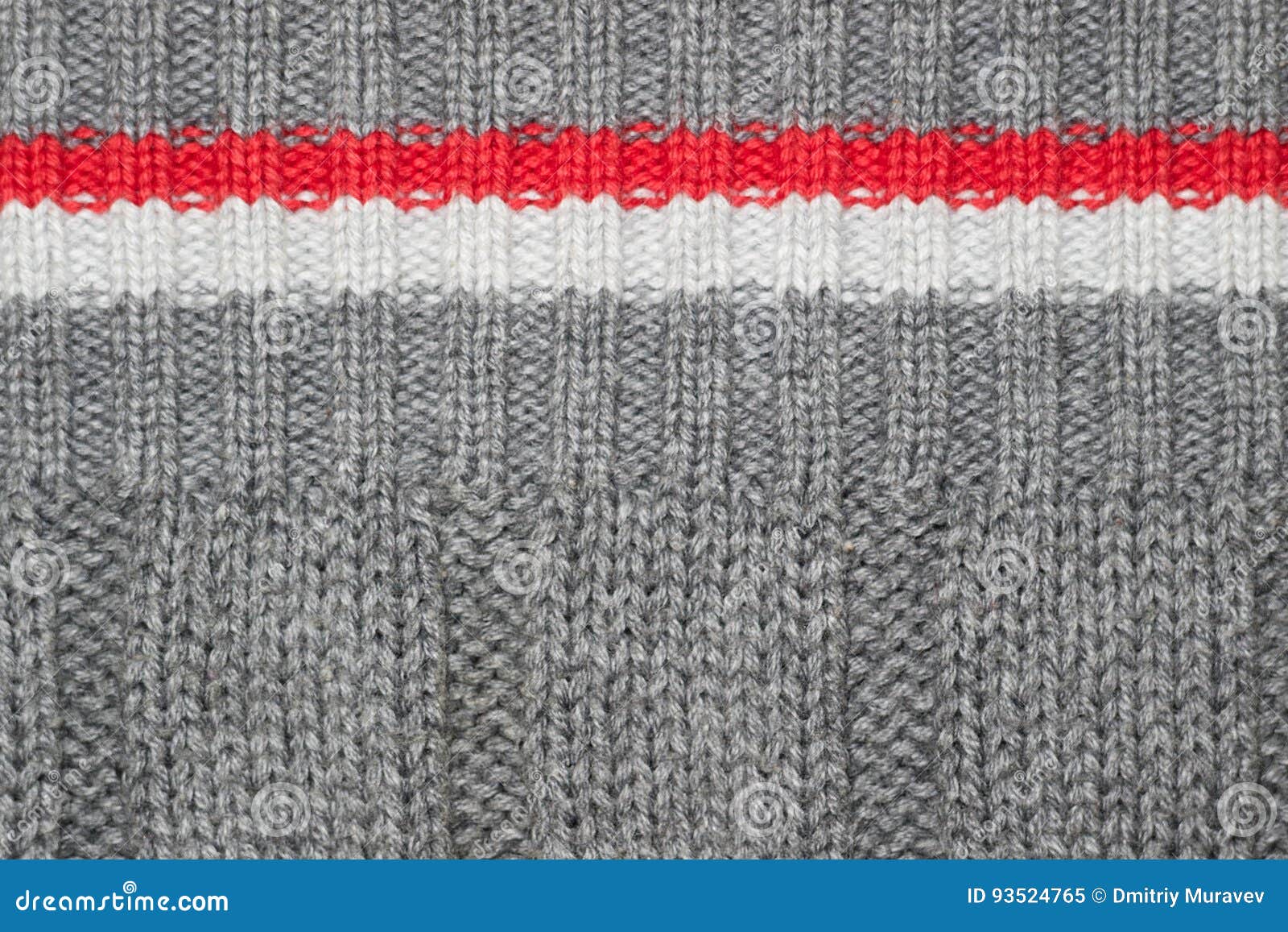 Patterned Woolen Yarn, Knitted Texture, Red, White, Gray Stock Image ...