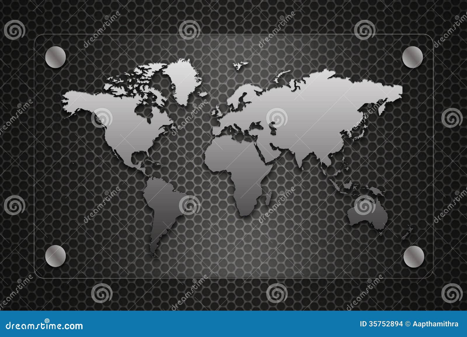 Patterned World Map Sign Board Stock Illustration - Illustration of ...