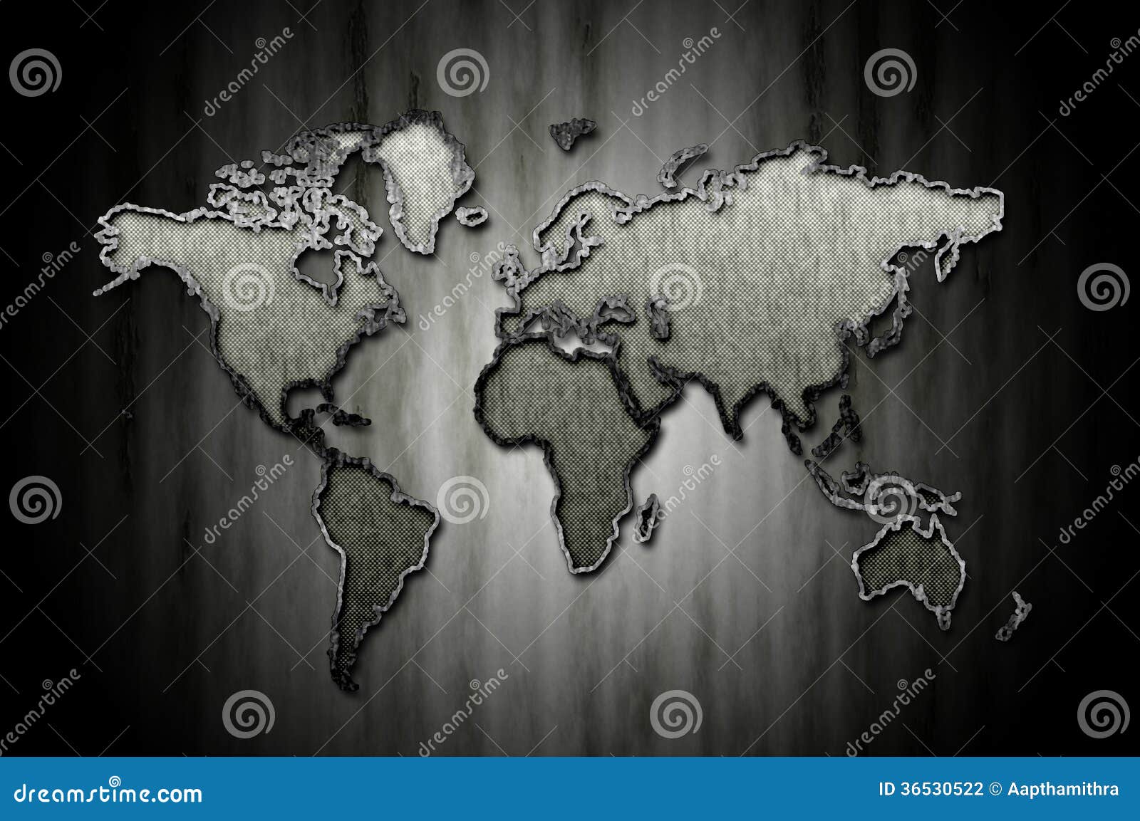 Patterned World Map Sign Board Stock Illustration - Illustration of ...