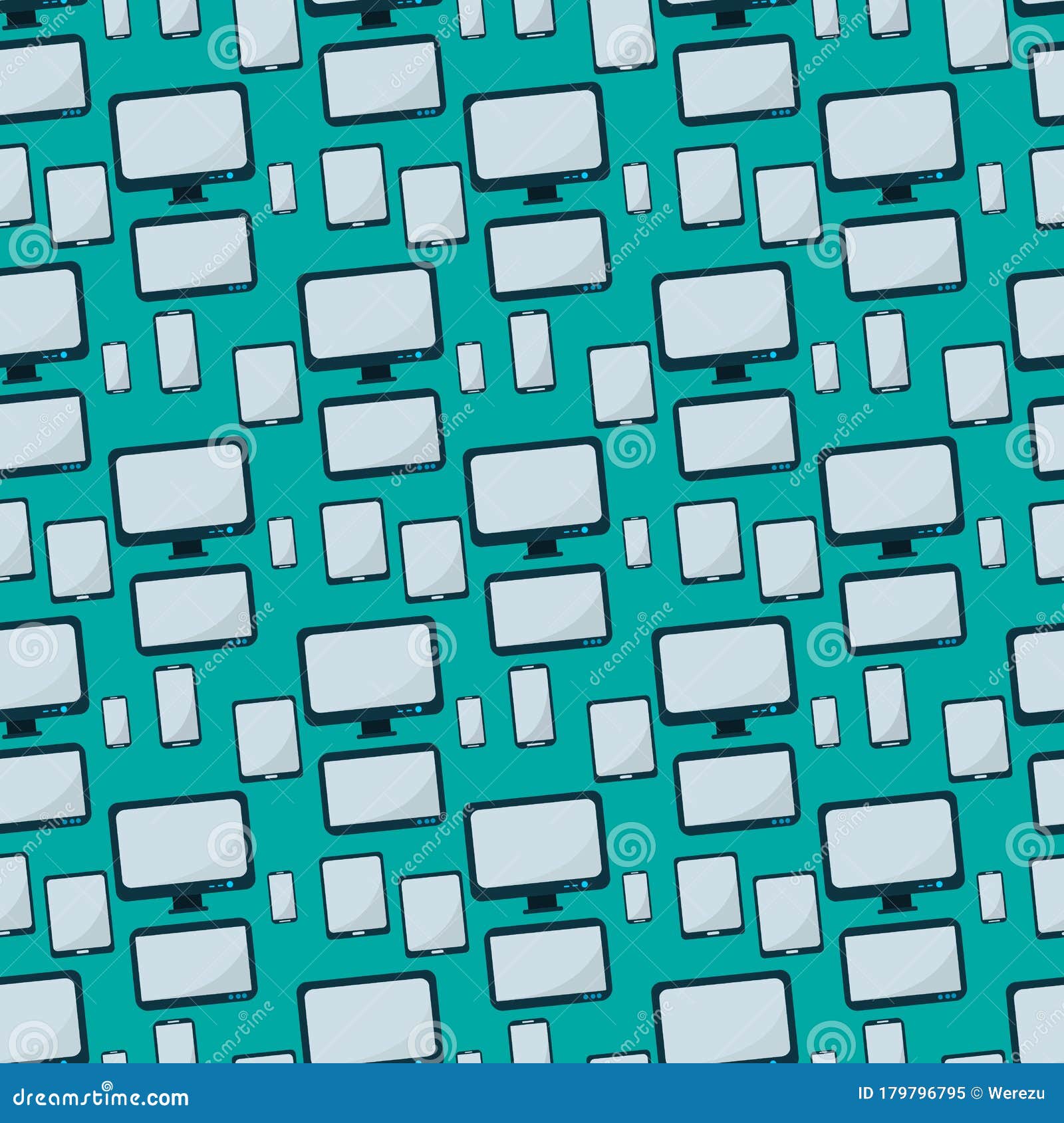 Electronics Seamless Pattern. Vector Illustration Background Stock ...