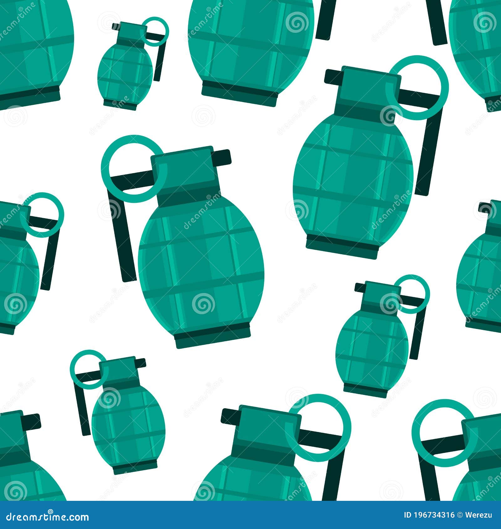 Grenade Seamless Pattern Vector Illustration Background Stock Vector ...