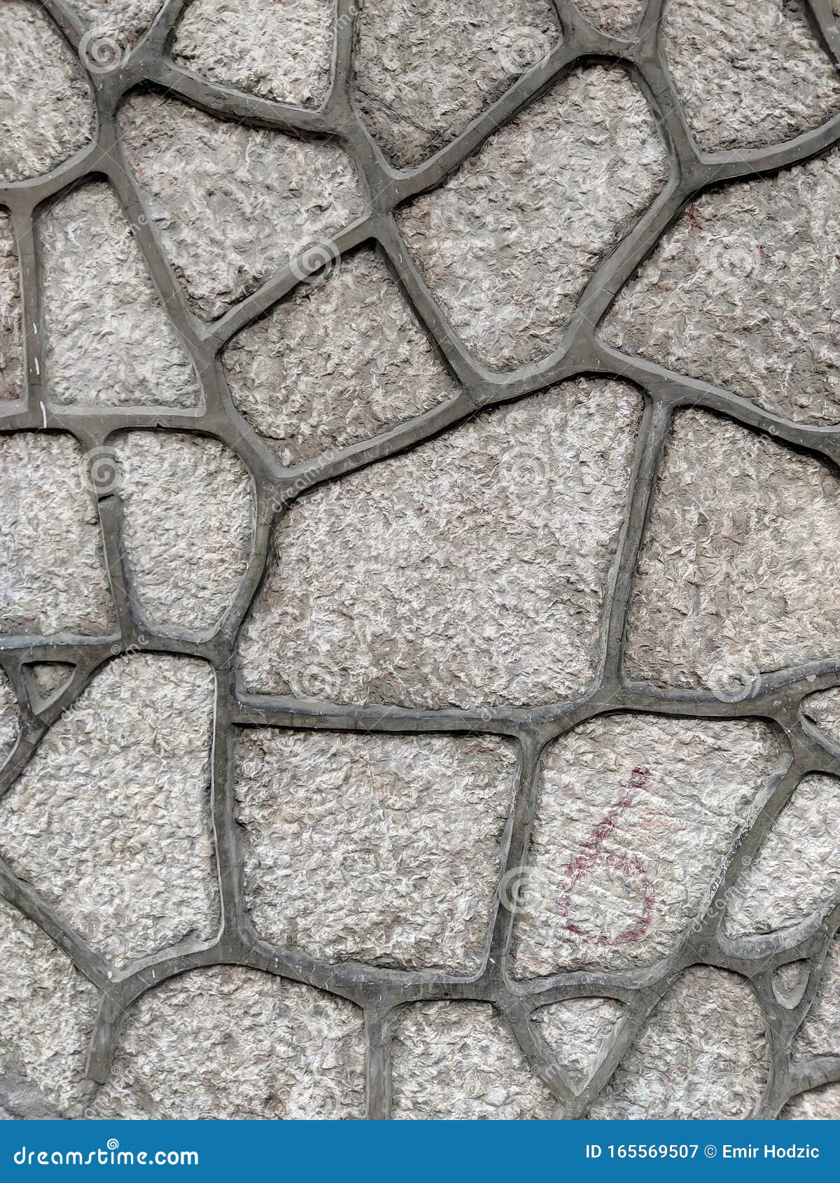 Patternless Uneven Stone Rock Brick Tiles Glued Together by Cement As ...