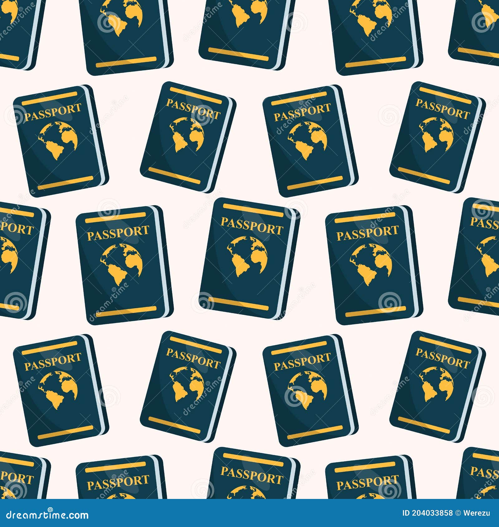 Passport Document Seamless Pattern Vector Illustration Stock Vector ...