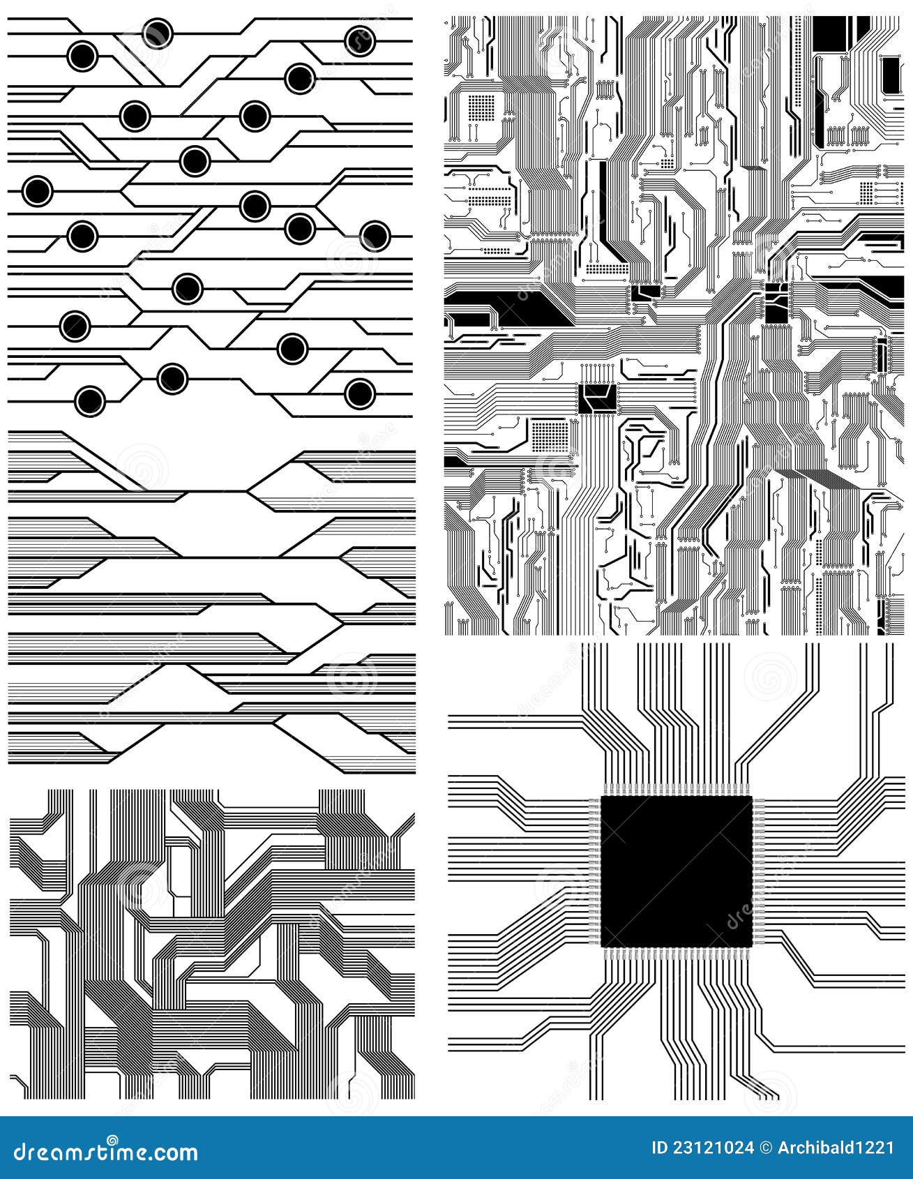 Patterns stock vector. Illustration of tech, motherboard - 23121024