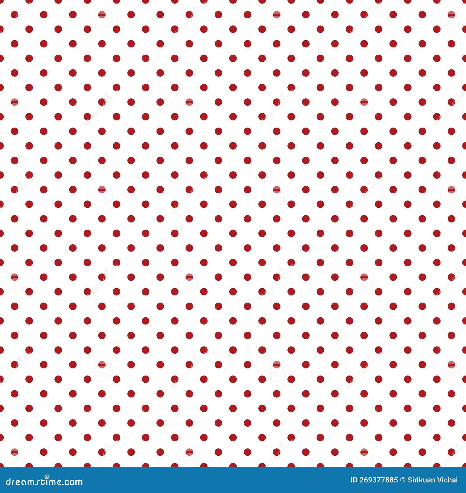 Polka Dots Seamless Patterns, Red and White Stock Illustration ...