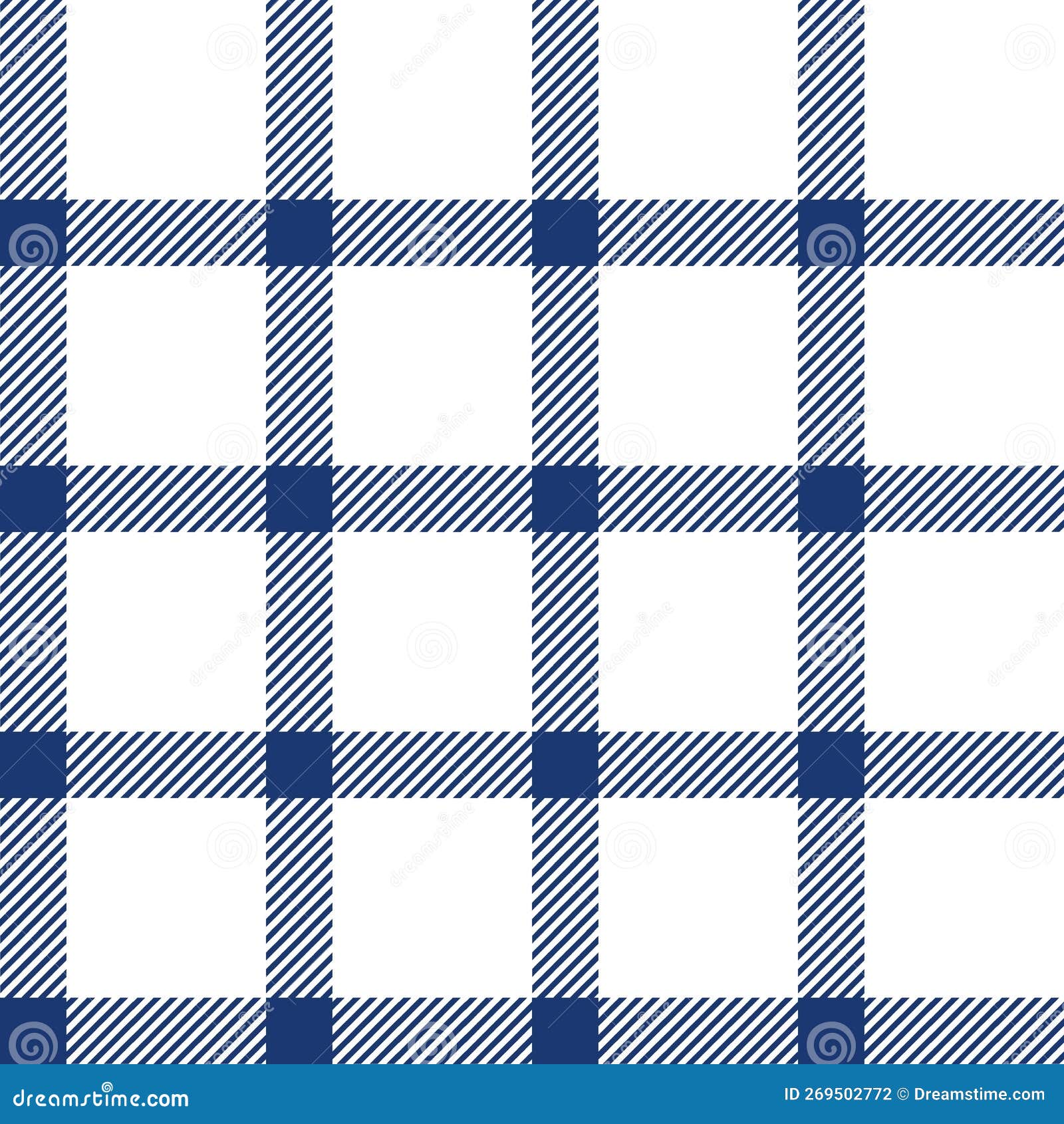 Window Pane Plaid Seamless Pattern, Blue and White Stock Illustration ...