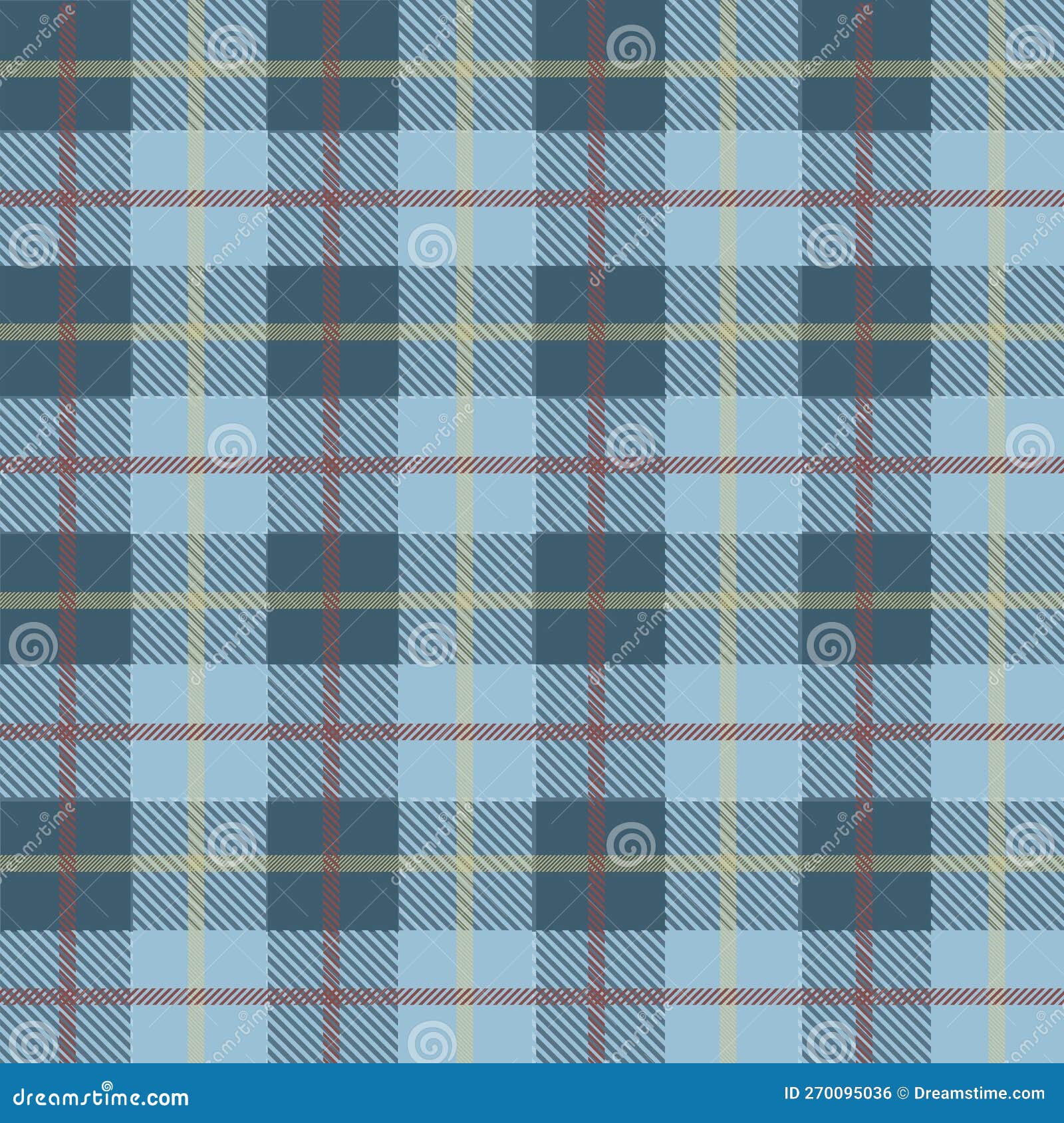 Tartan Seamless Pattern, Blue and Dark Blue Stock Illustration ...