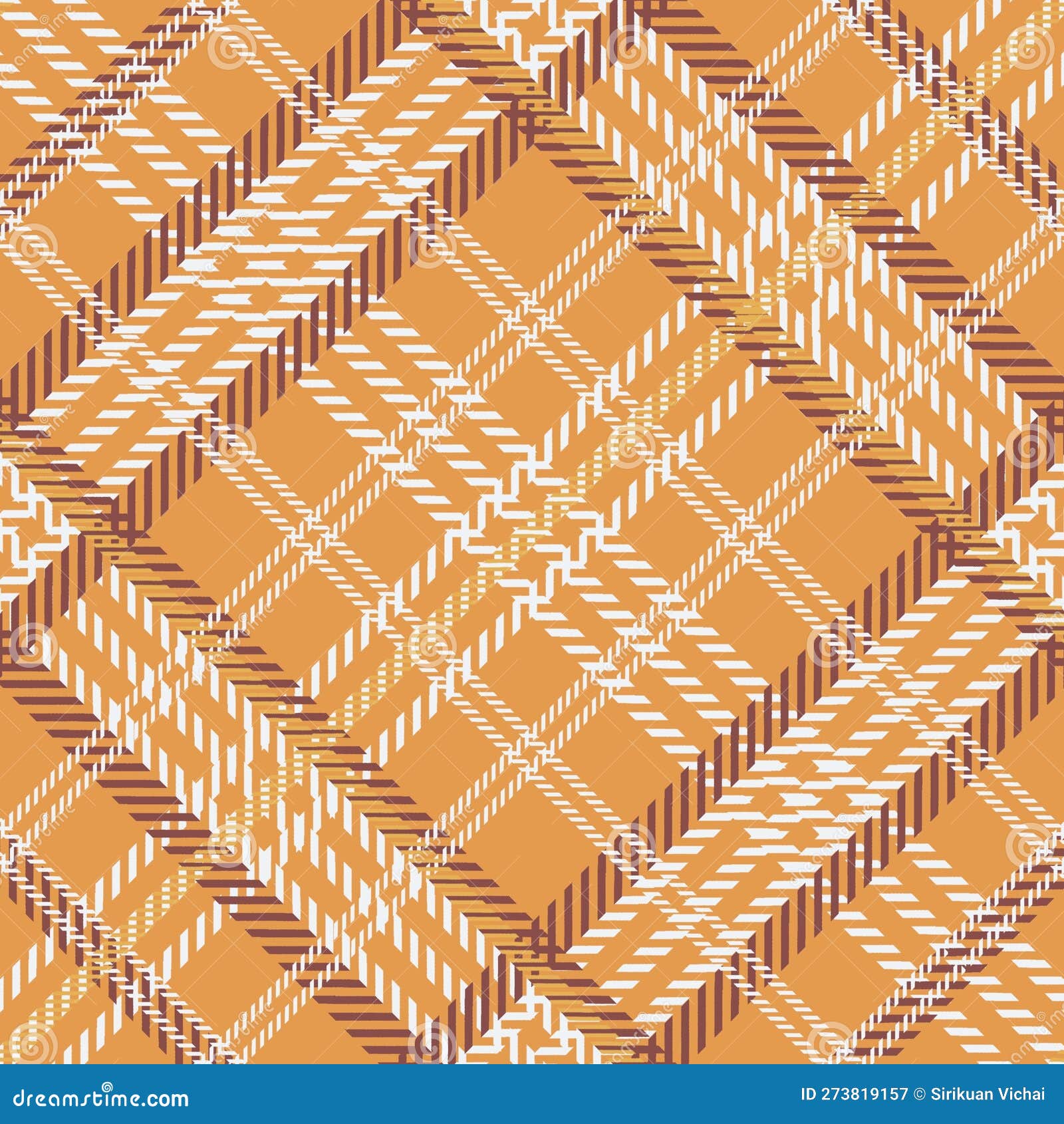 Tartan Seamless Pattern, Orange and White, Patterns 1 4 2023 Stock Illustration - Illustration ...
