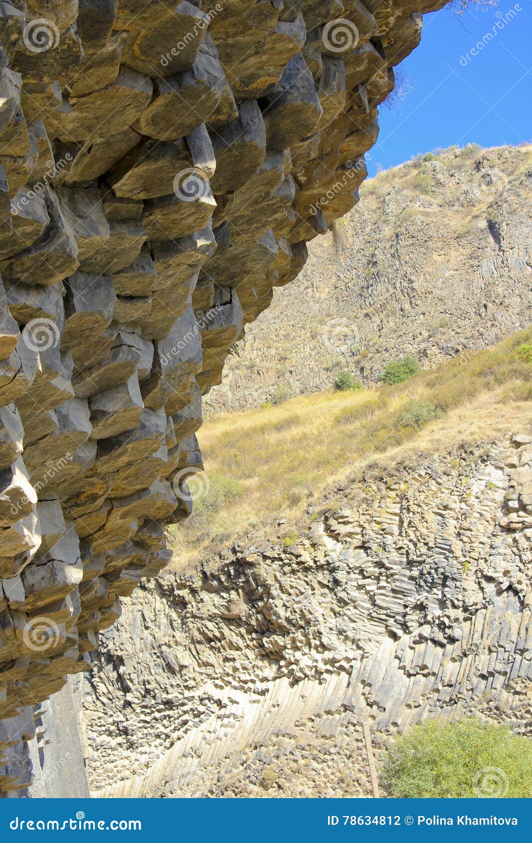 Patterns of basalt columns stock photo. Image of outside - 78634812