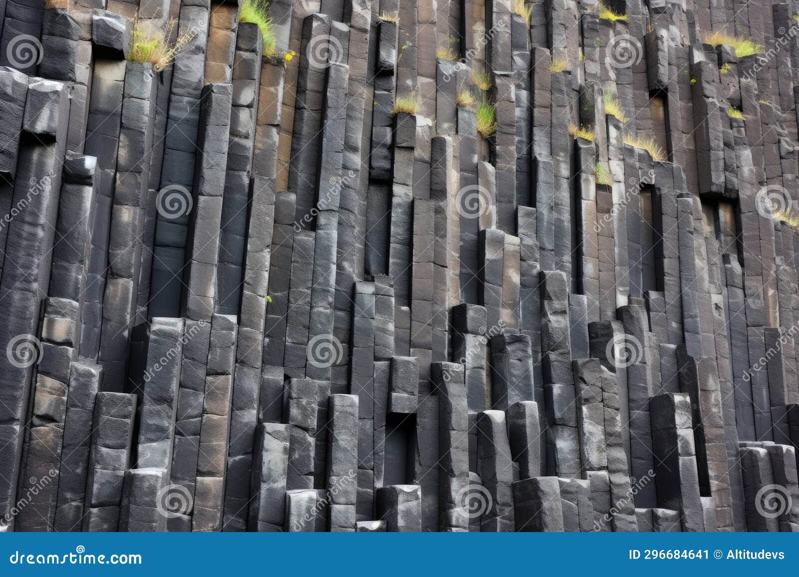Patterns on basalt columns stock illustration. Illustration of natural ...