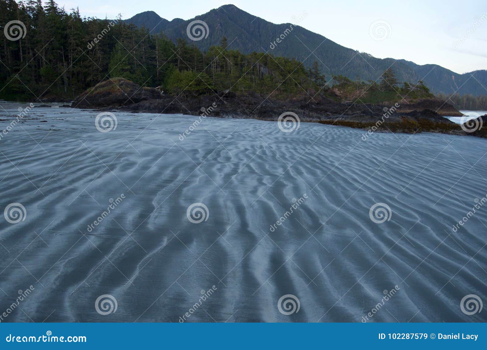 Patterns in the Sand on the Beach at Rugged Point Stock Image - Image ...