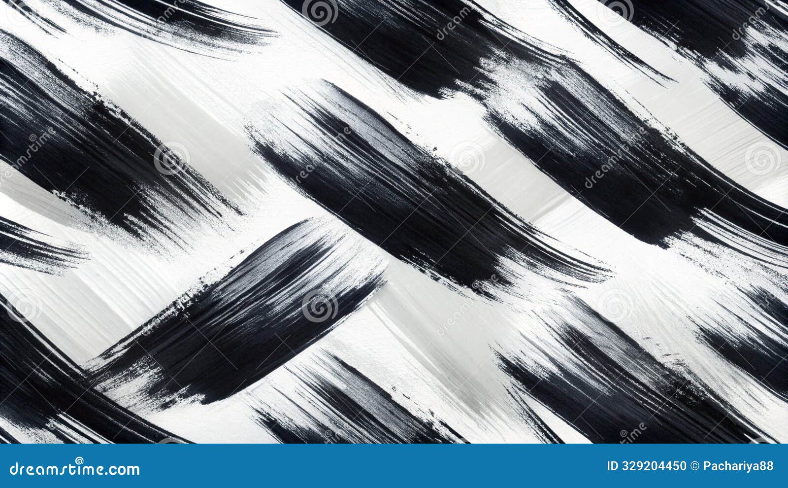 Patterns of Black Paint from a Brush on a White Background AI-Created ...