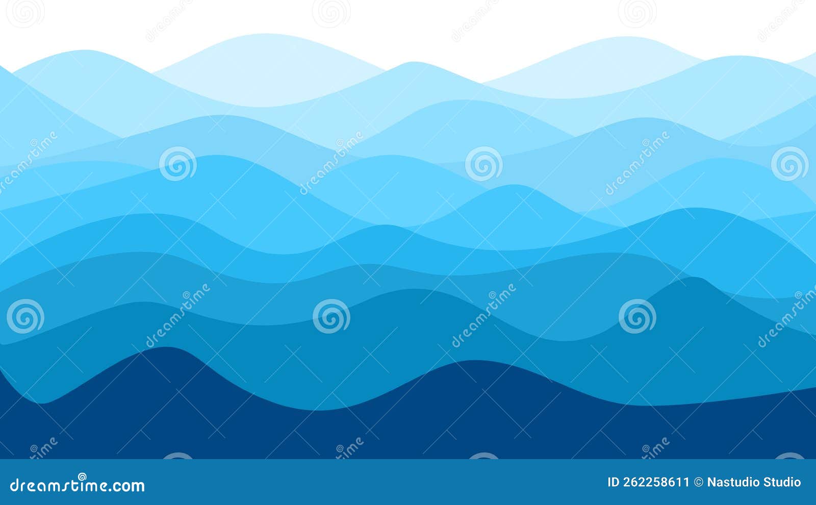 Patterns Blue Sea. Ocean Wave Banner Template Background Stock Vector ...