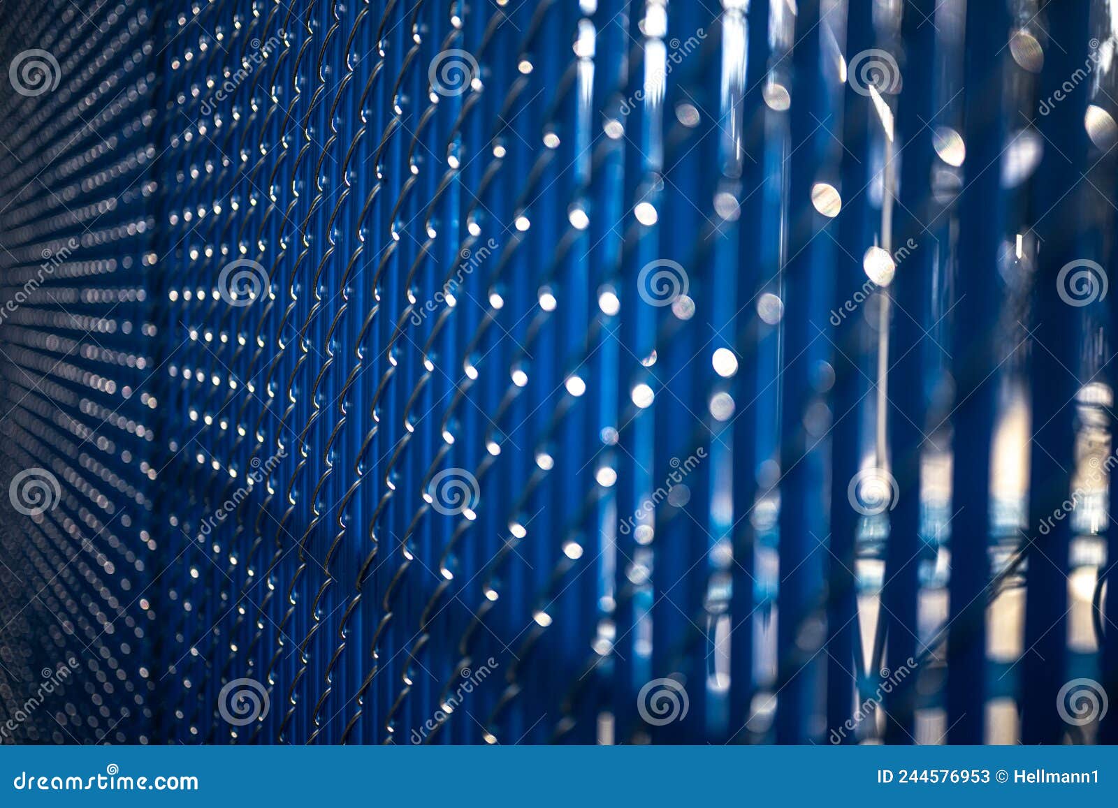 Blue Wire Fence stock image. Image of blue, vertical - 244576953