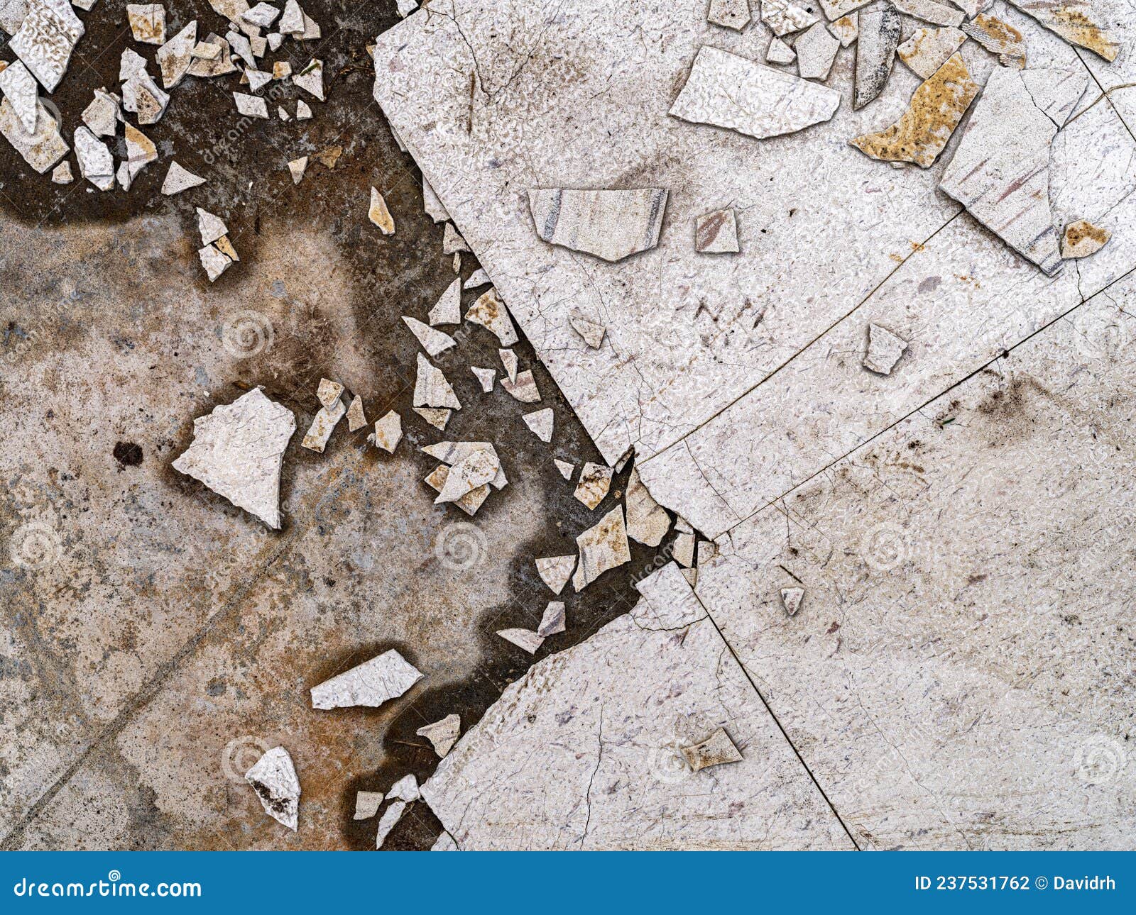 Patterns in Broken Floor Tiles Stock Photo - Image of carpentry ...