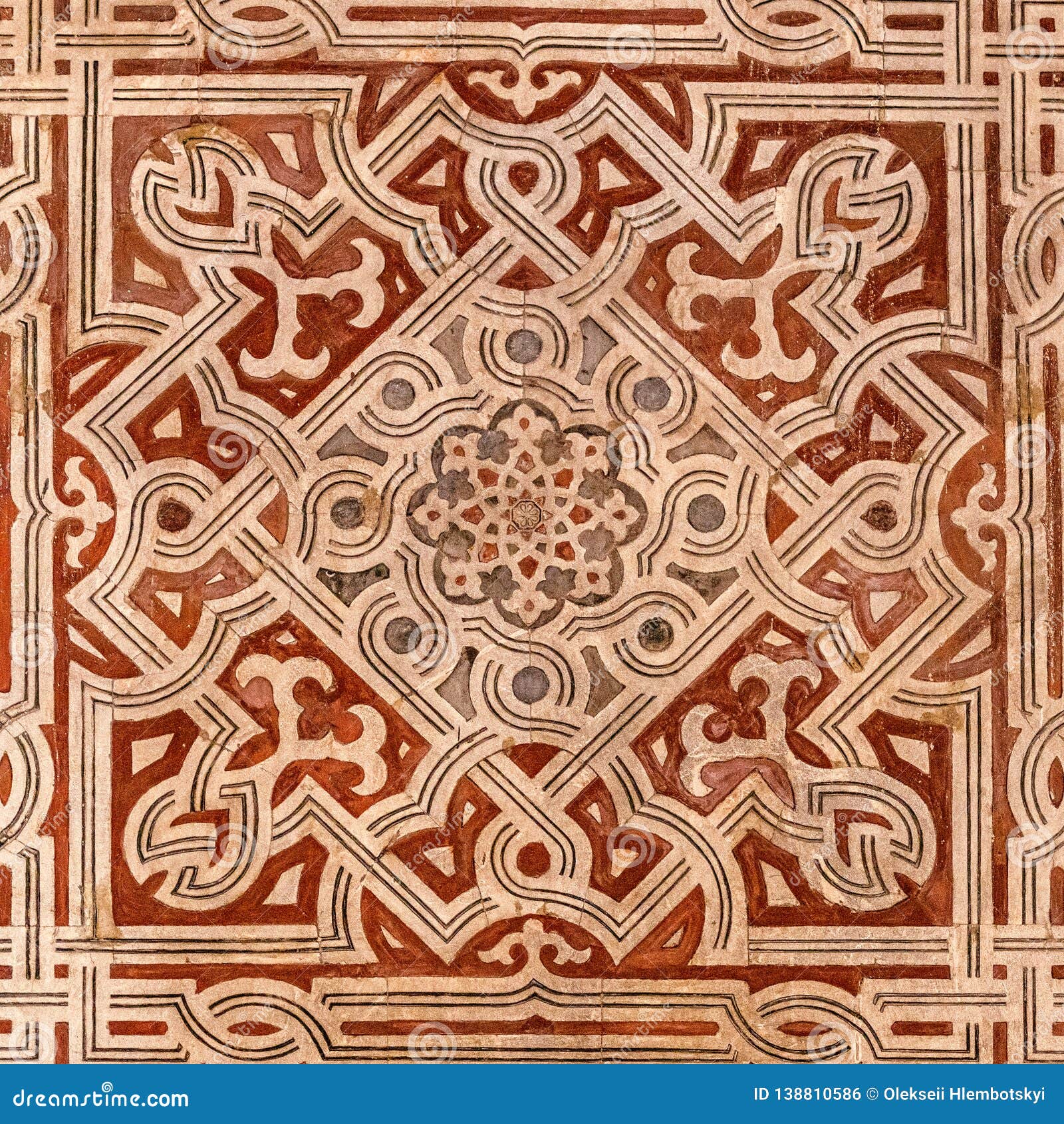 Patterns on the Ceiling of an Ancient Mosque in Cairo Stock Photo ...