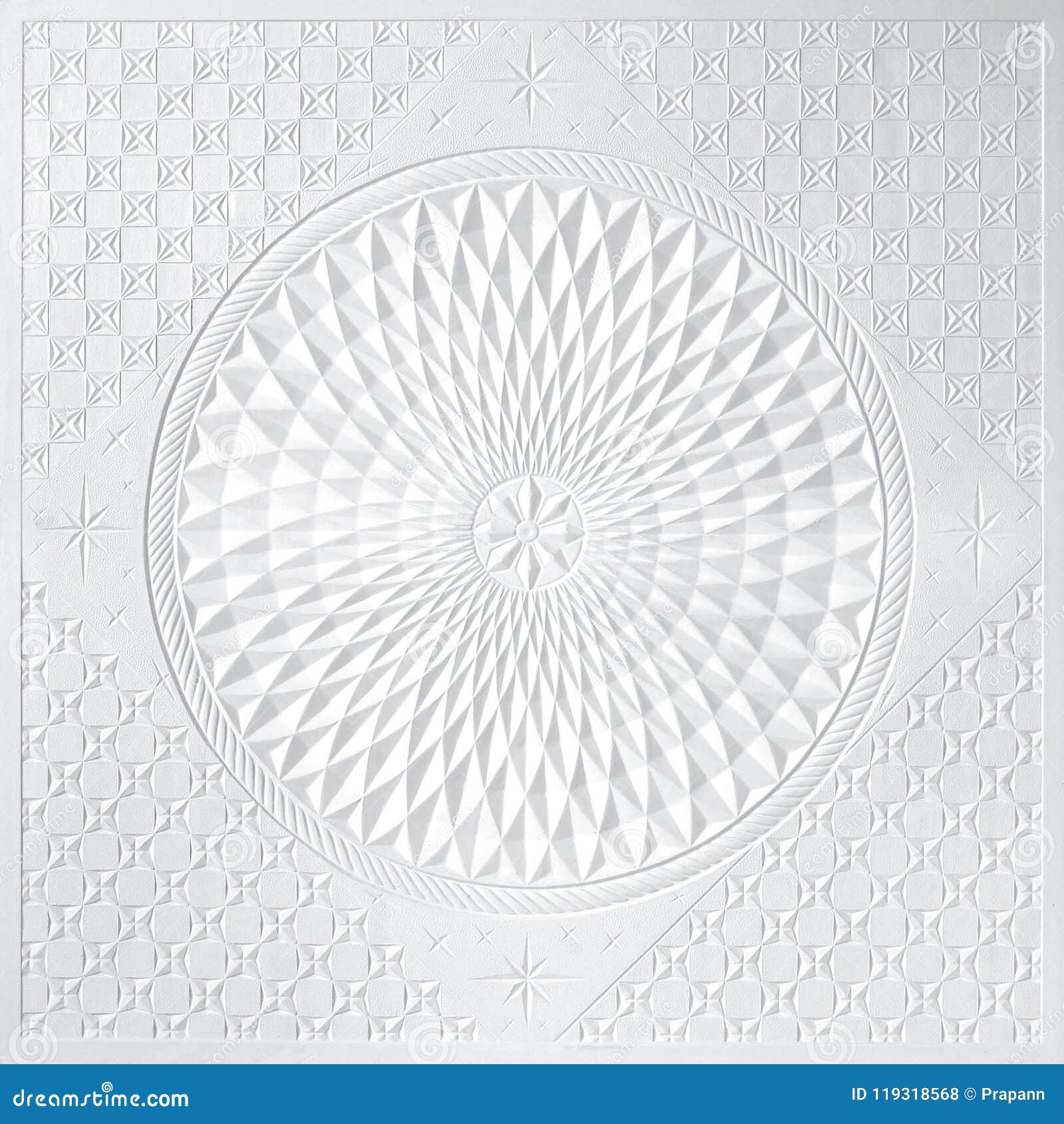 Patterns On The Ceiling Gypsum Sheets Of White Flowers Texture Royalty ...