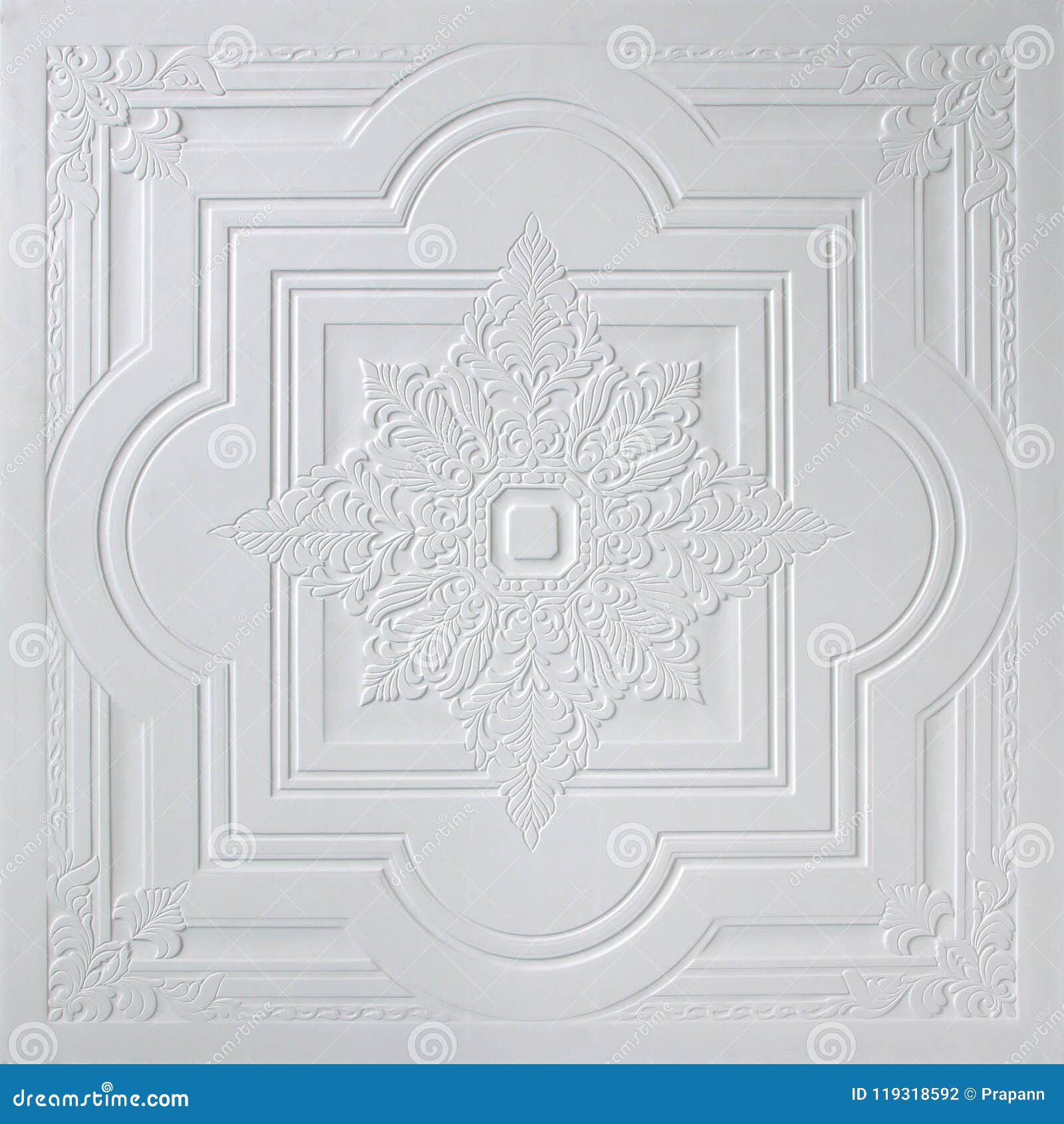 Patterns on the Ceiling Gypsum Sheets Stock Illustration - Illustration ...