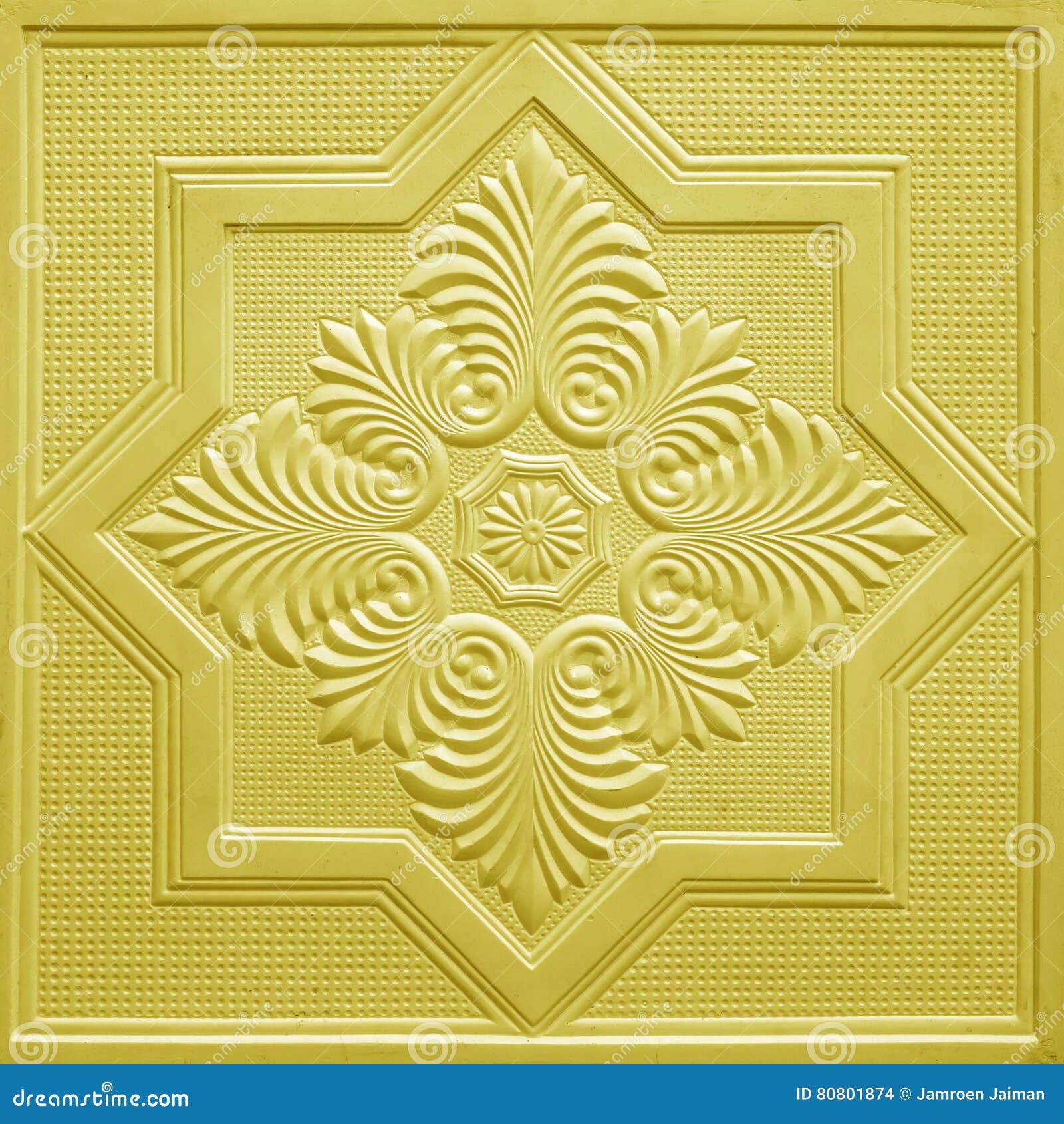 Patterns on the Ceiling Gypsum Sheets of Flowers. Stock Photo - Image ...