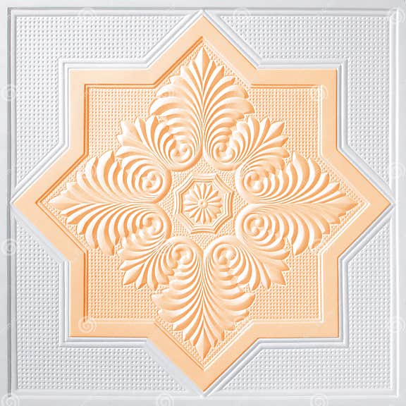Patterns on the Ceiling Gypsum Sheets Stock Illustration - Illustration ...