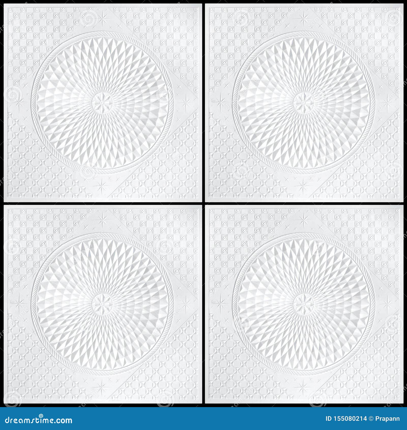 Patterns on the Ceiling Gypsum Sheets of White Flowers Background Stock ...