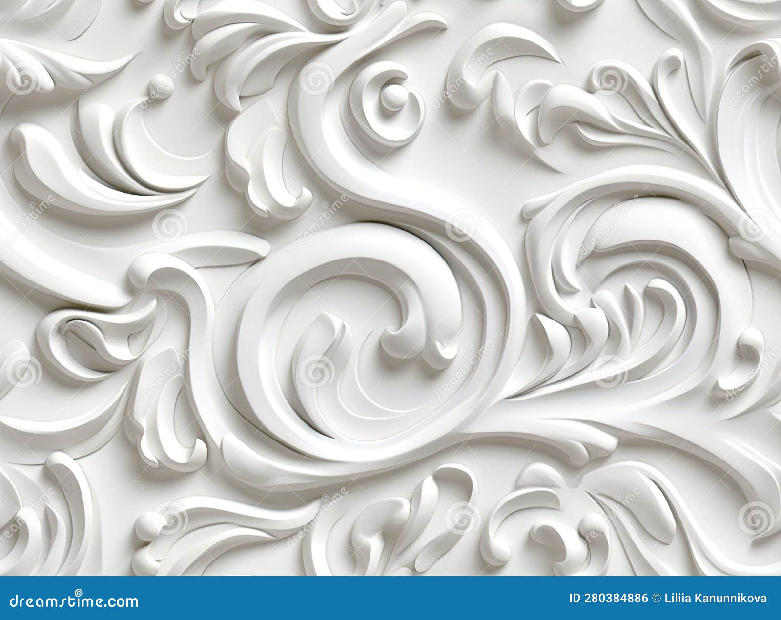 Patterns on the Ceiling Gypsum Sheets of White Flowers, Plaster ...