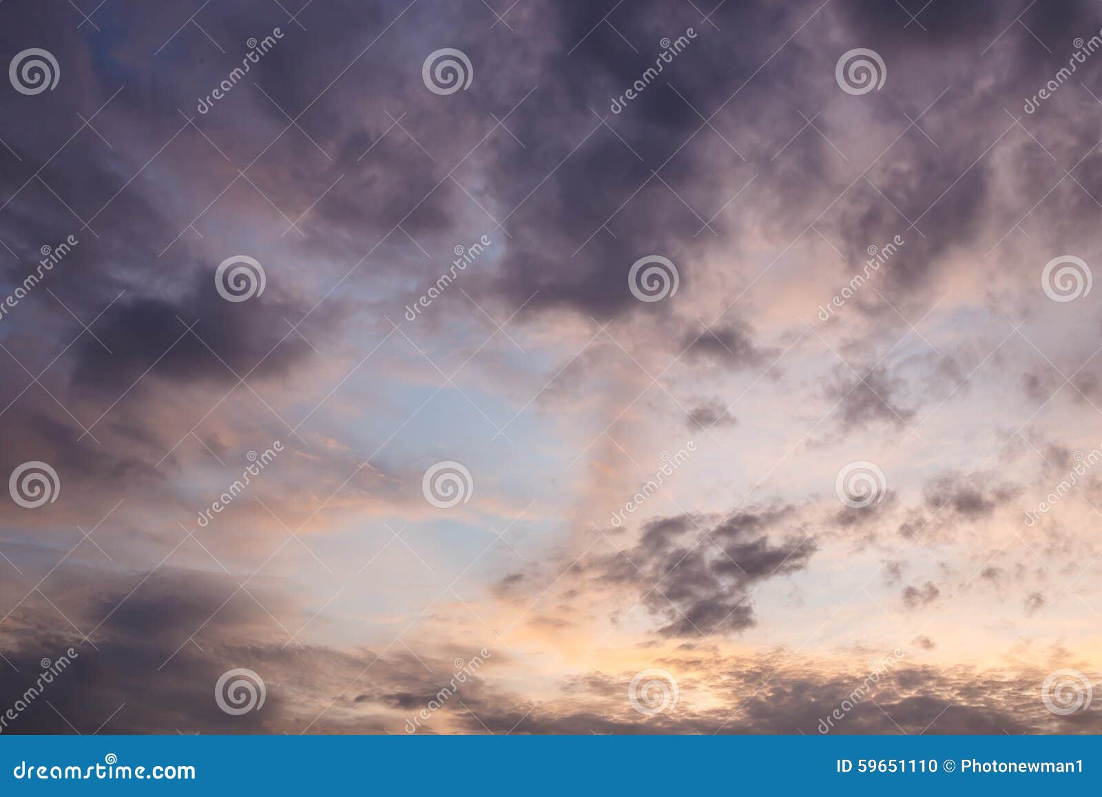 Patterns of Clouds on the Evening Sky. Stock Photo - Image of colorful ...
