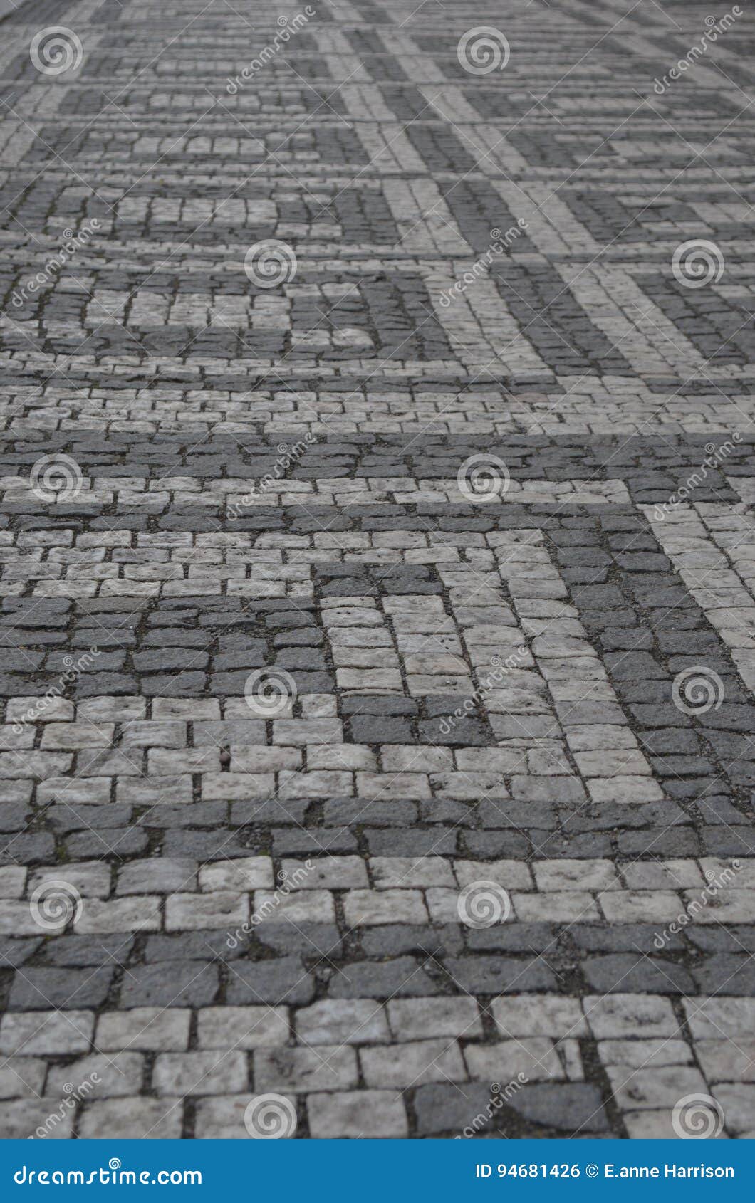 Patterns in a Cobblestone Street. Stock Photo - Image of design ...