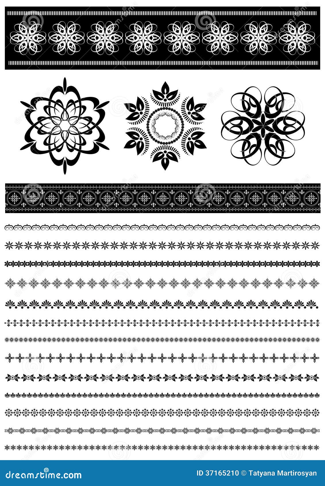 Patterns and Collection Patterned Border Stock Vector - Illustration of ...