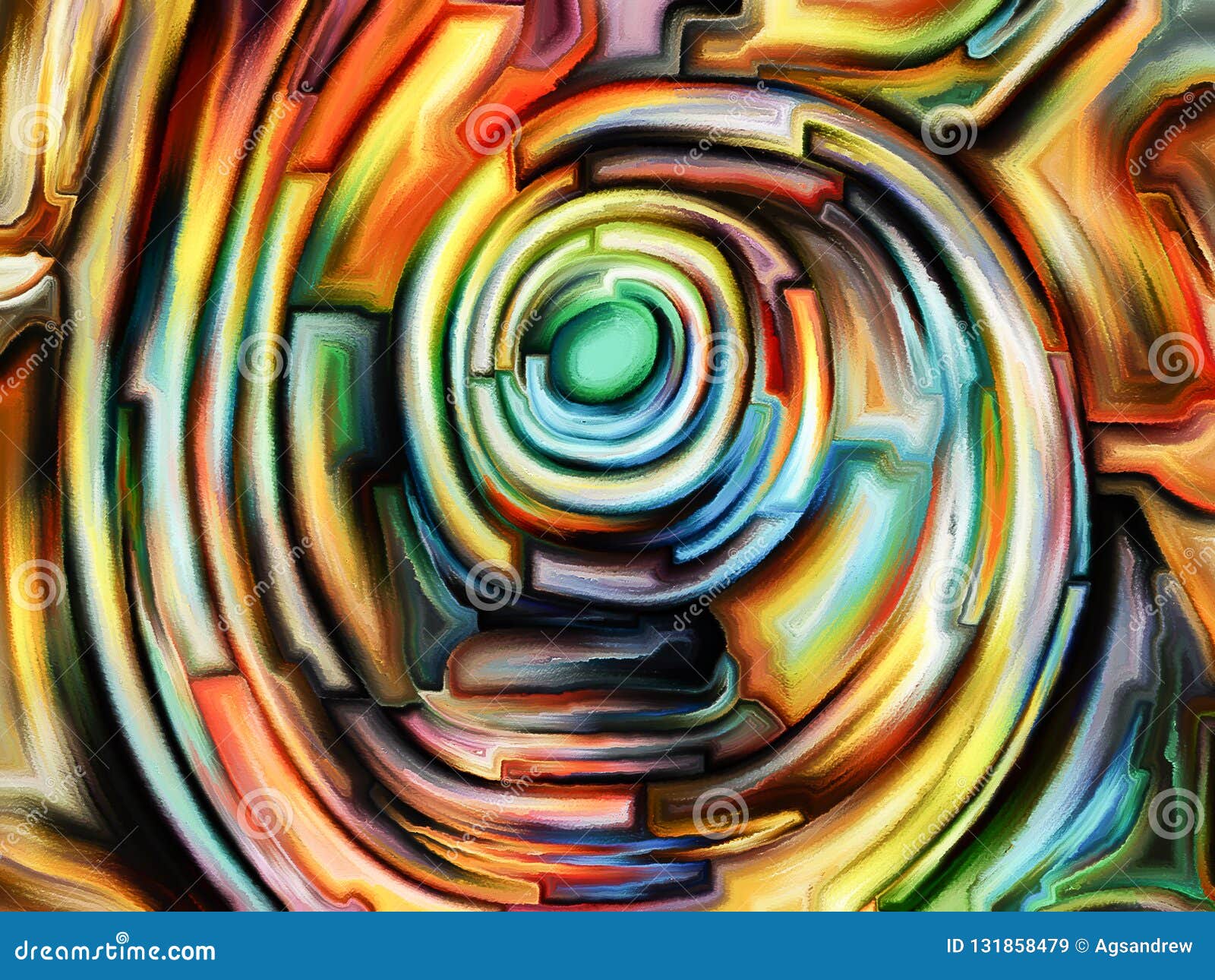 Unfolding of Pattern stock illustration. Illustration of watercolor ...