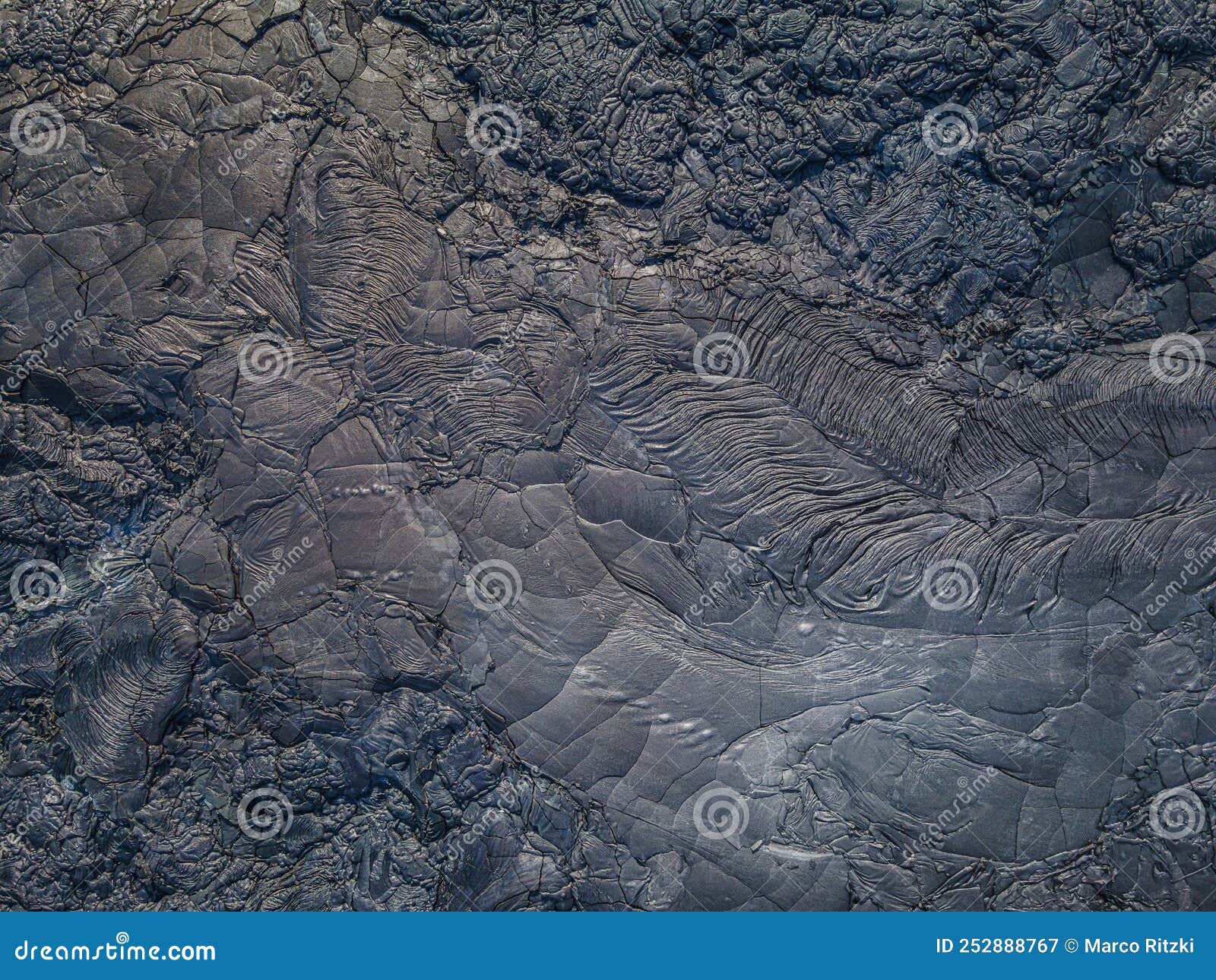 Patterns of Cooled Lava from Above Stock Image - Image of ground ...