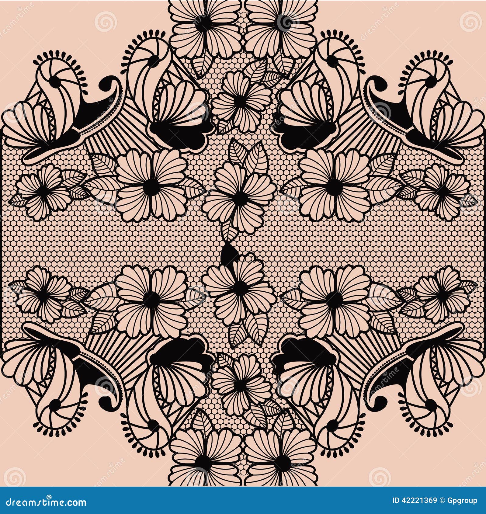 Patterns design stock vector. Illustration of lace, sweet - 42221369