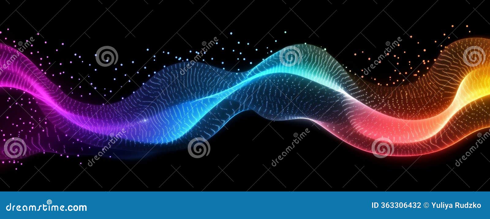 The Patterns of Digital Sound Waves Transform into Vibrant Neon Visuals ...