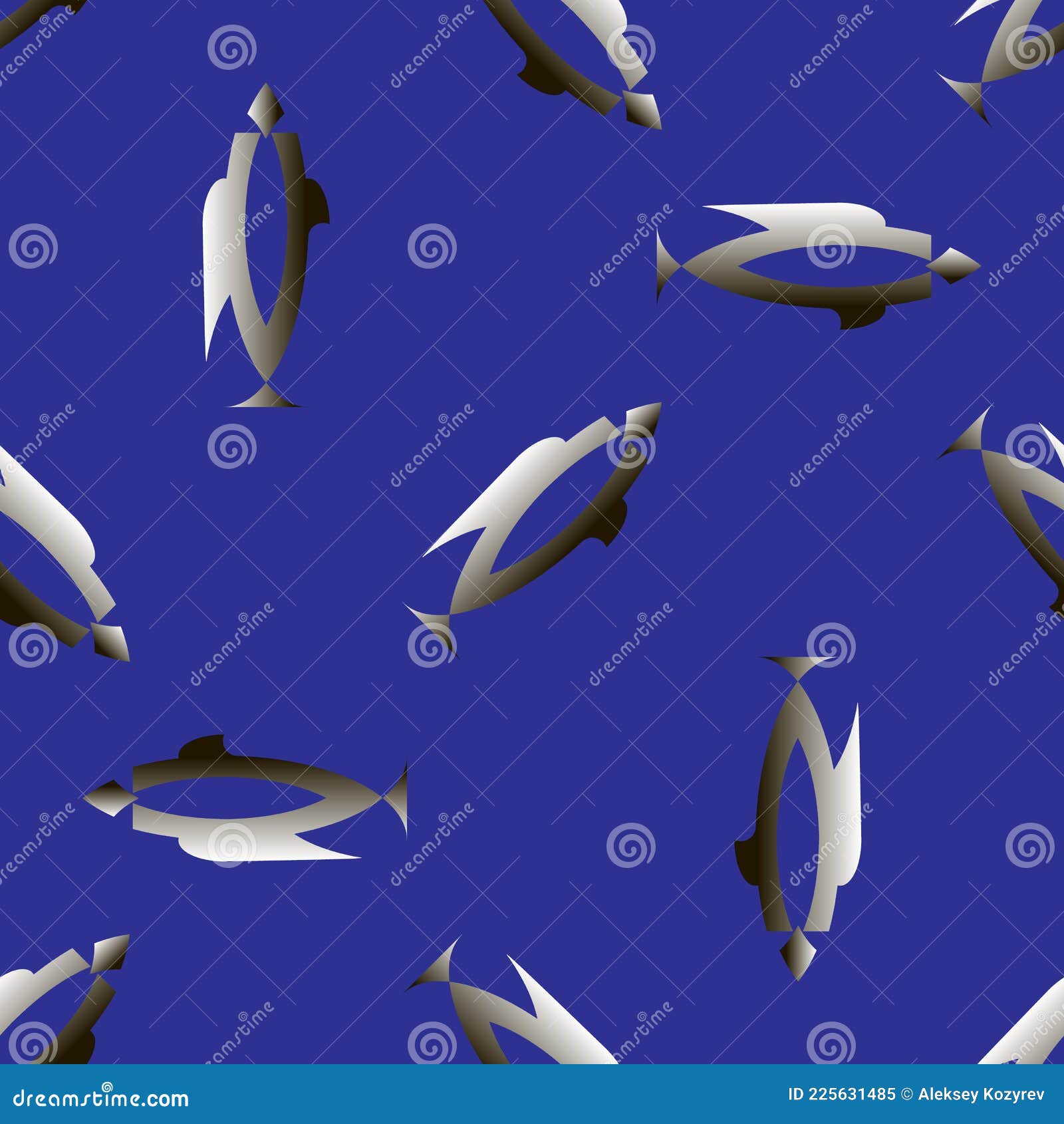 Patterns Fish Day on a Blue Background Stock Vector - Illustration of ...