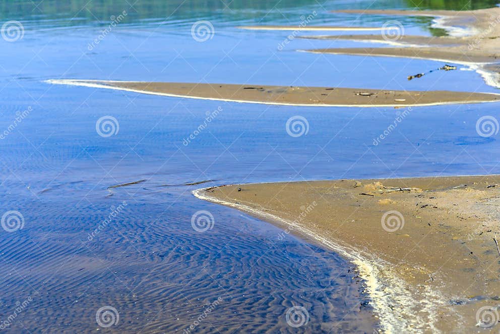 Patterns, Gouges in Sand Dunes, Grooves and Island Stock Image - Image ...