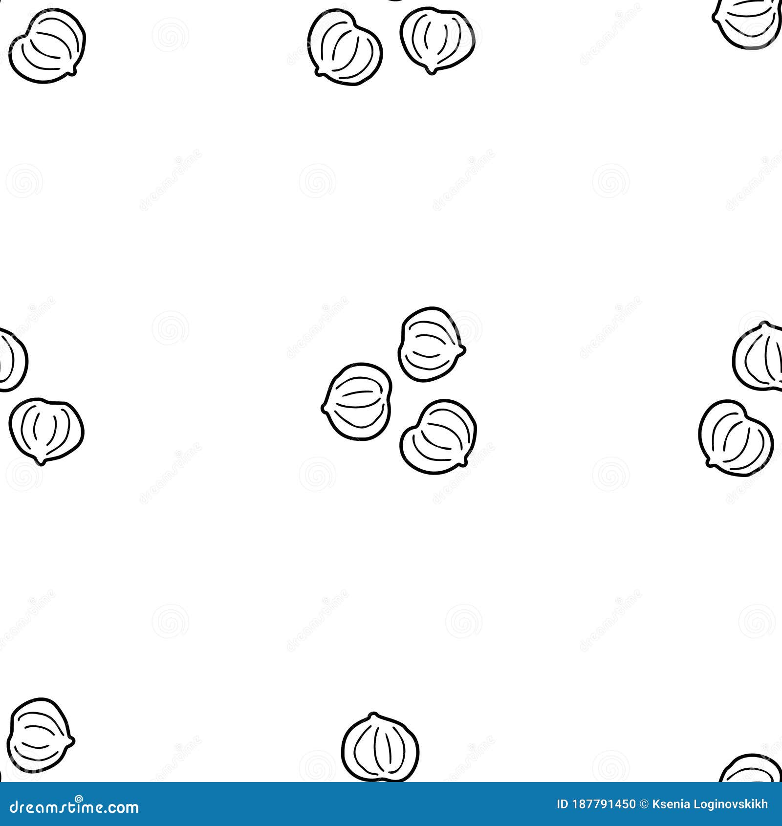 Patterns Hazelnut. Seamless Background Vector Stock Vector ...