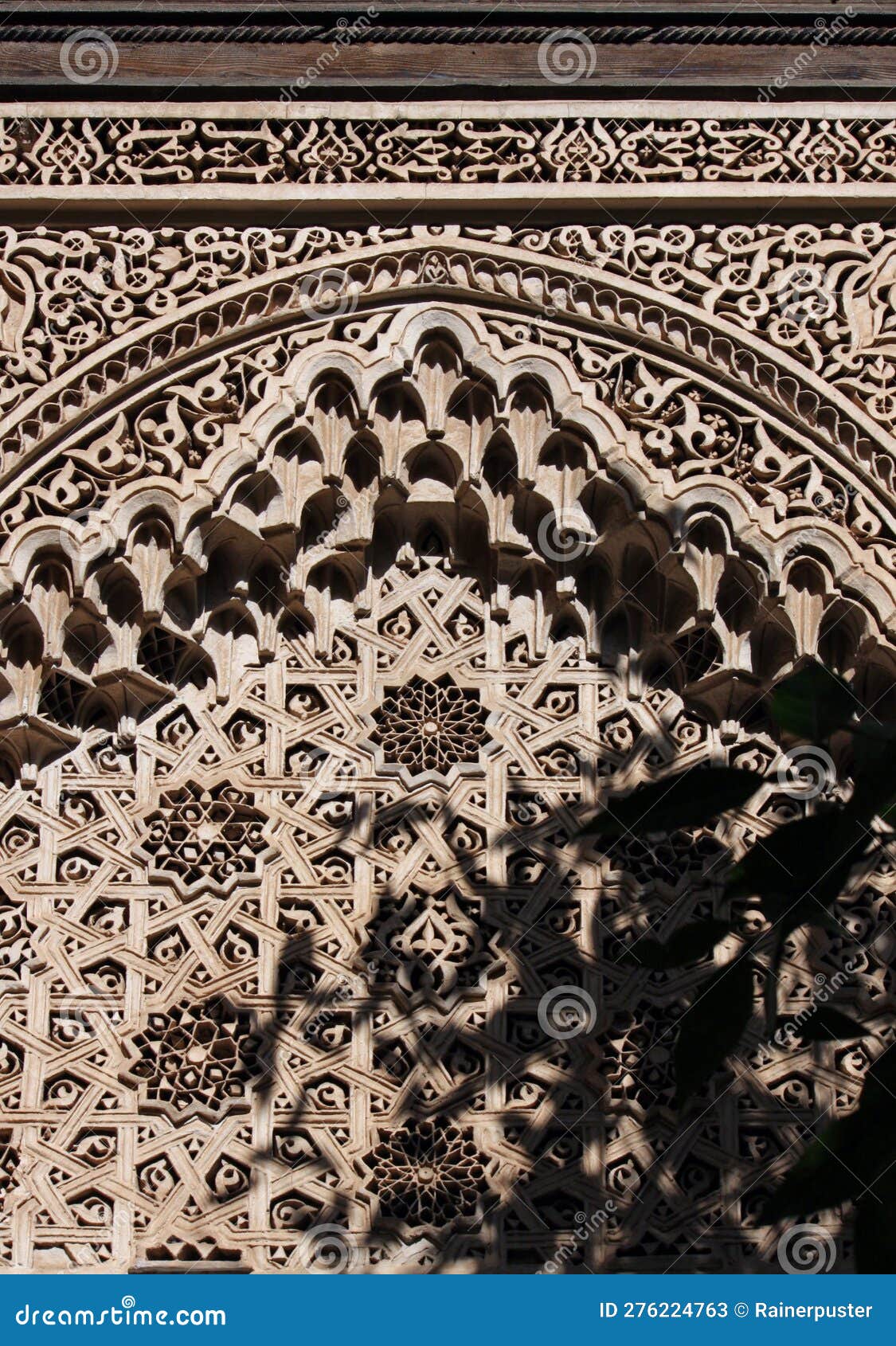 Patterns on a Historic Building in Marrakech, Morocco Stock Image ...