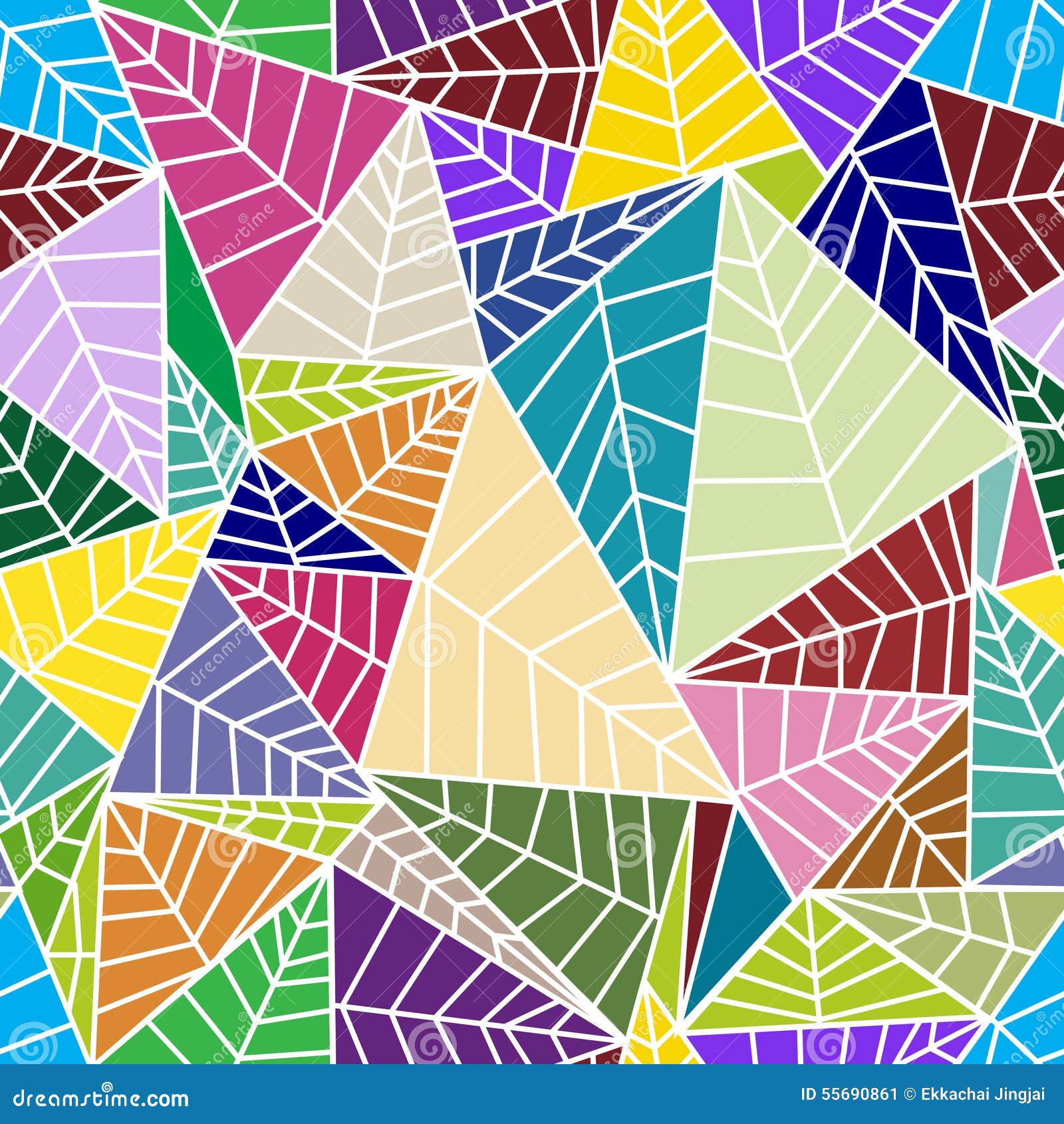 Patterns with Leaves and Abstract Decorative Ele Stock Vector ...