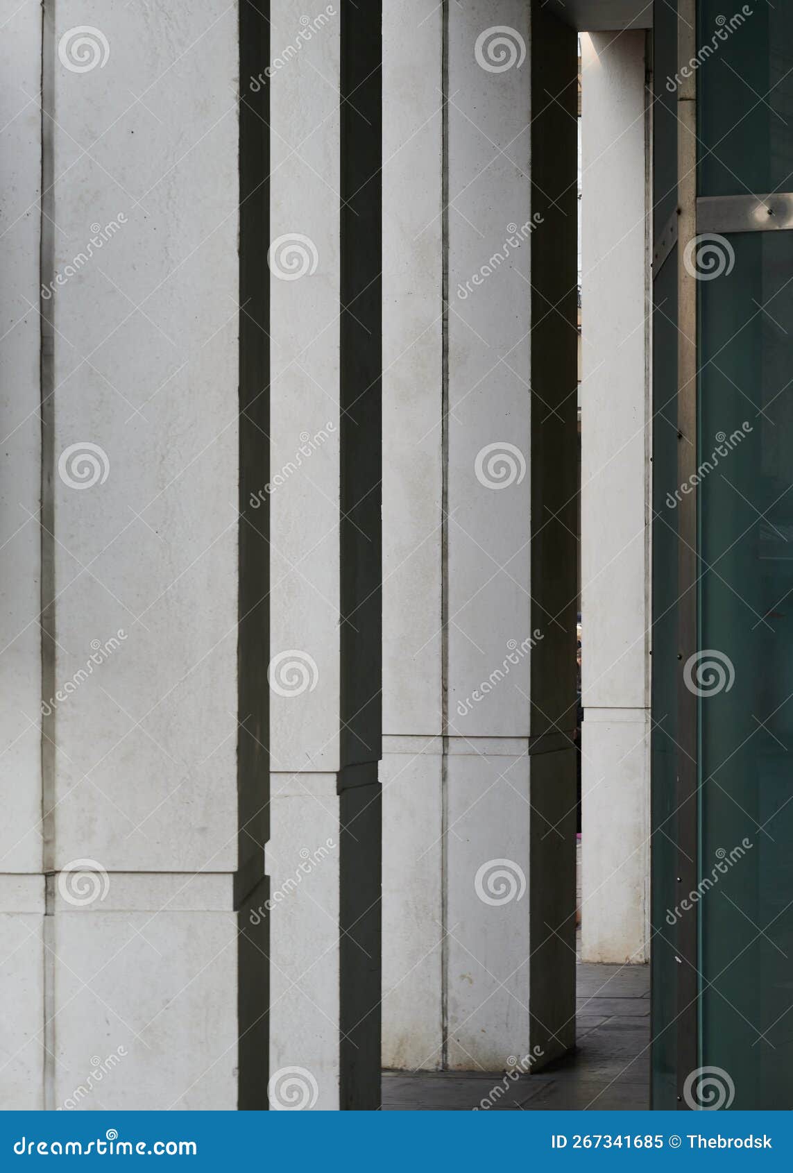 Patterns Made on Modern Building Columns in Sunshine Stock Image ...