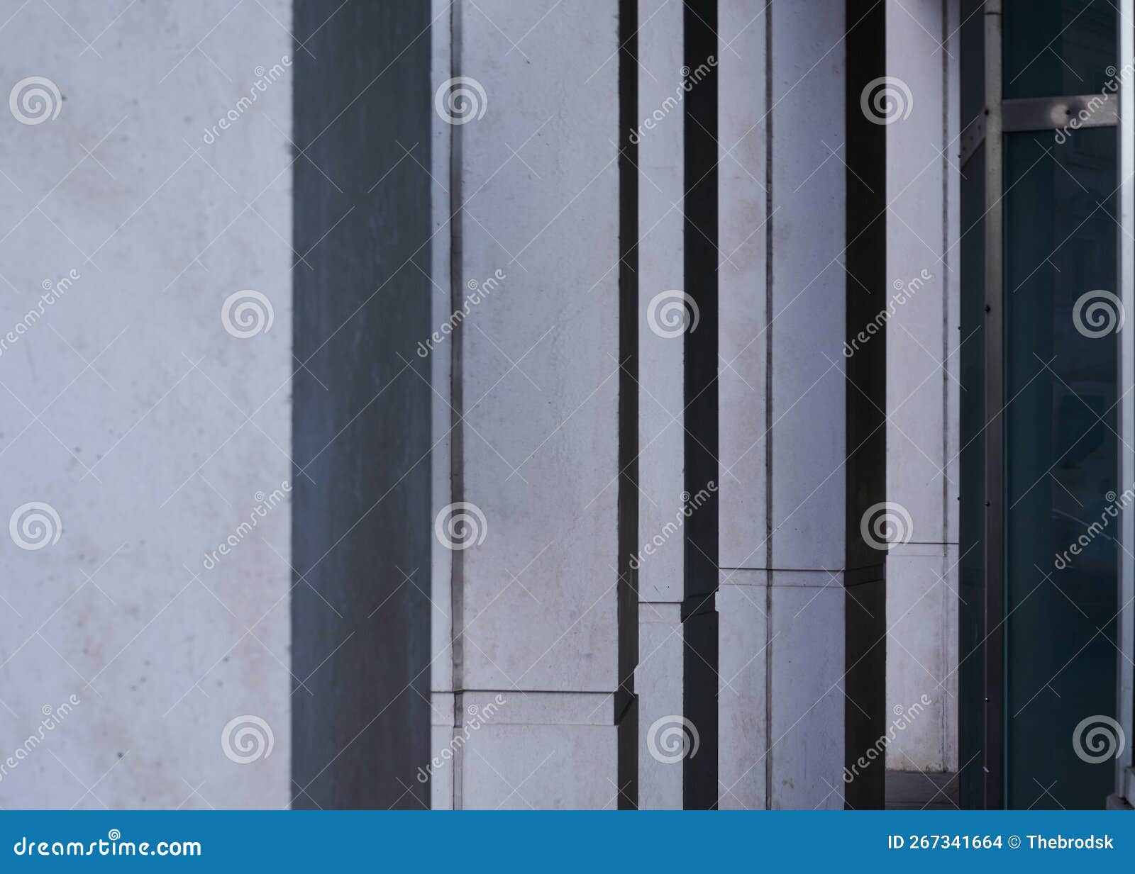 Patterns Made on Modern Building Columns in Sunshine Stock Photo ...