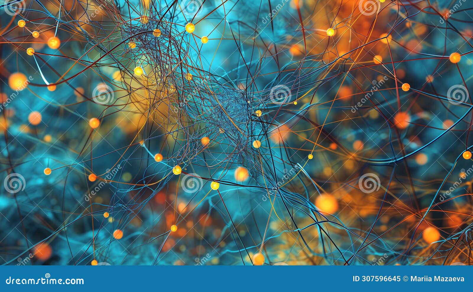 Patterns that Mimic a Neural Network or Neurons of the Brain, Neural ...
