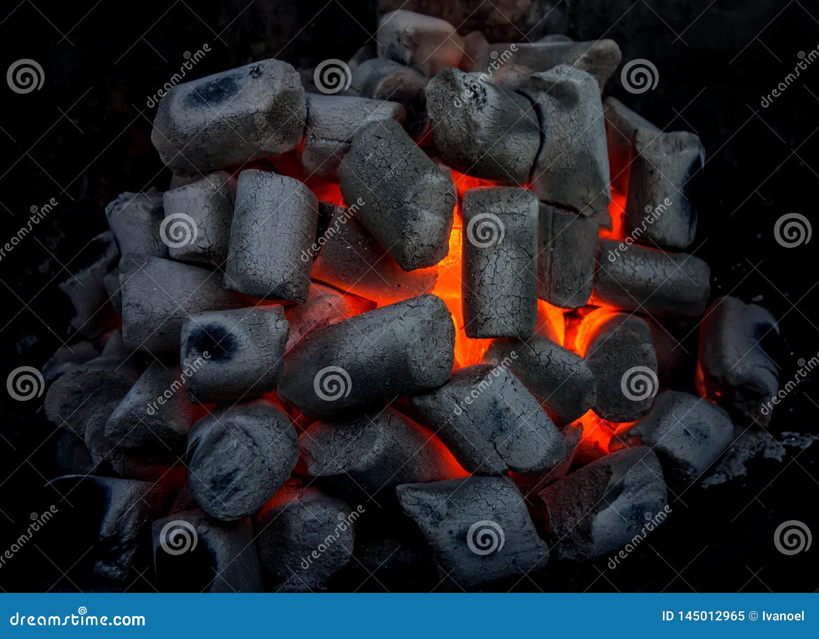 Patterns in Nature. Charcoal Fire Stock Image - Image of full, metal ...