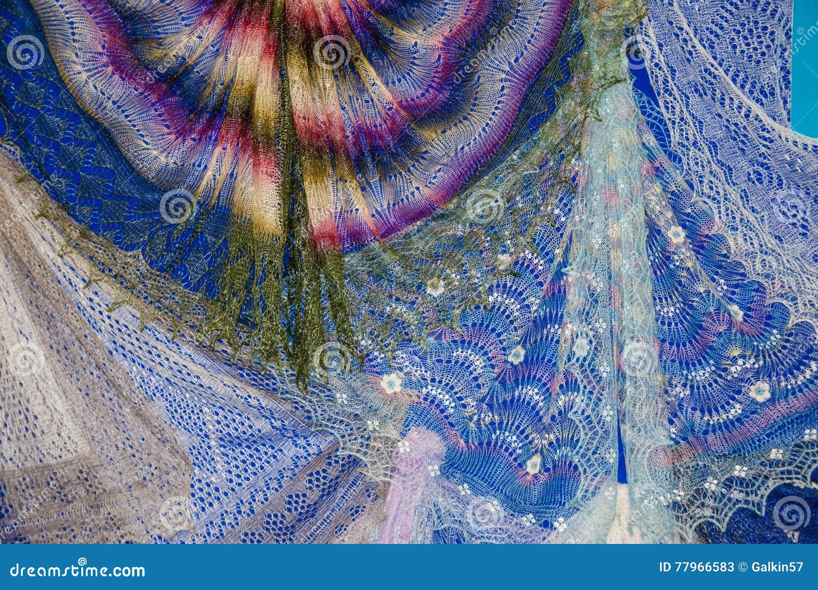 Patterns of the Orenburg Downy Shawl Stock Image - Image of needlework ...