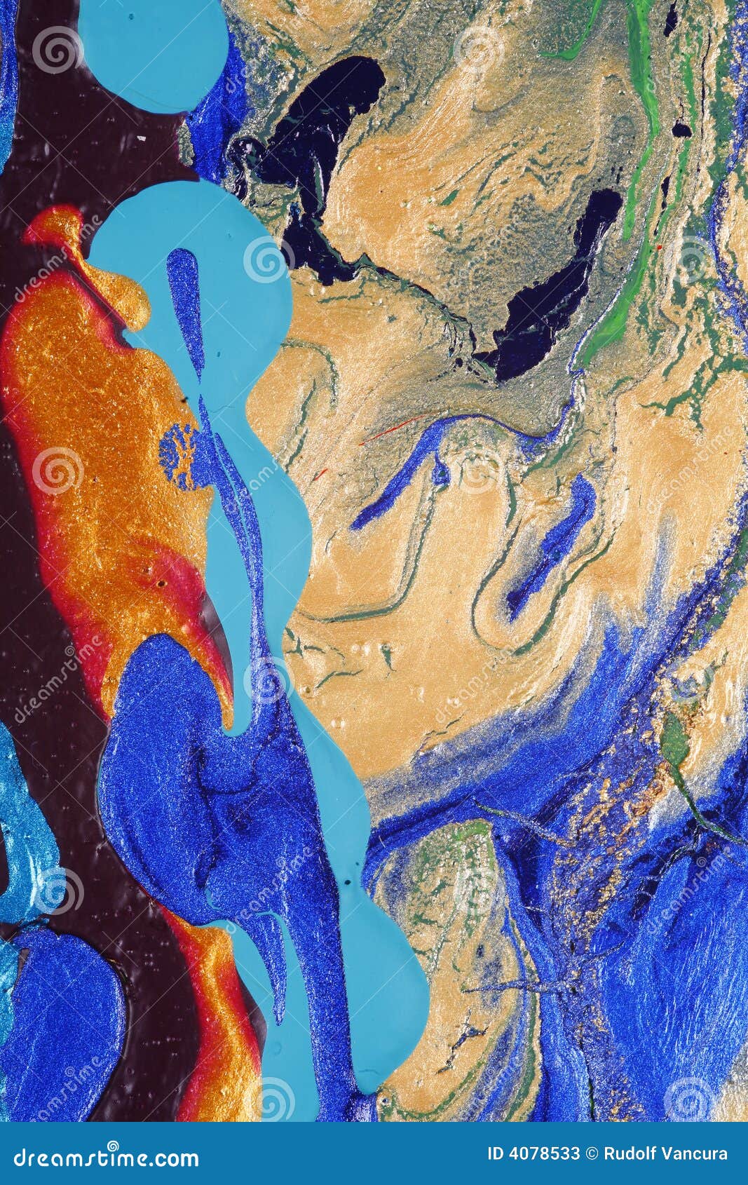 Patterns in paint stock image. Image of colors, orange - 4078533